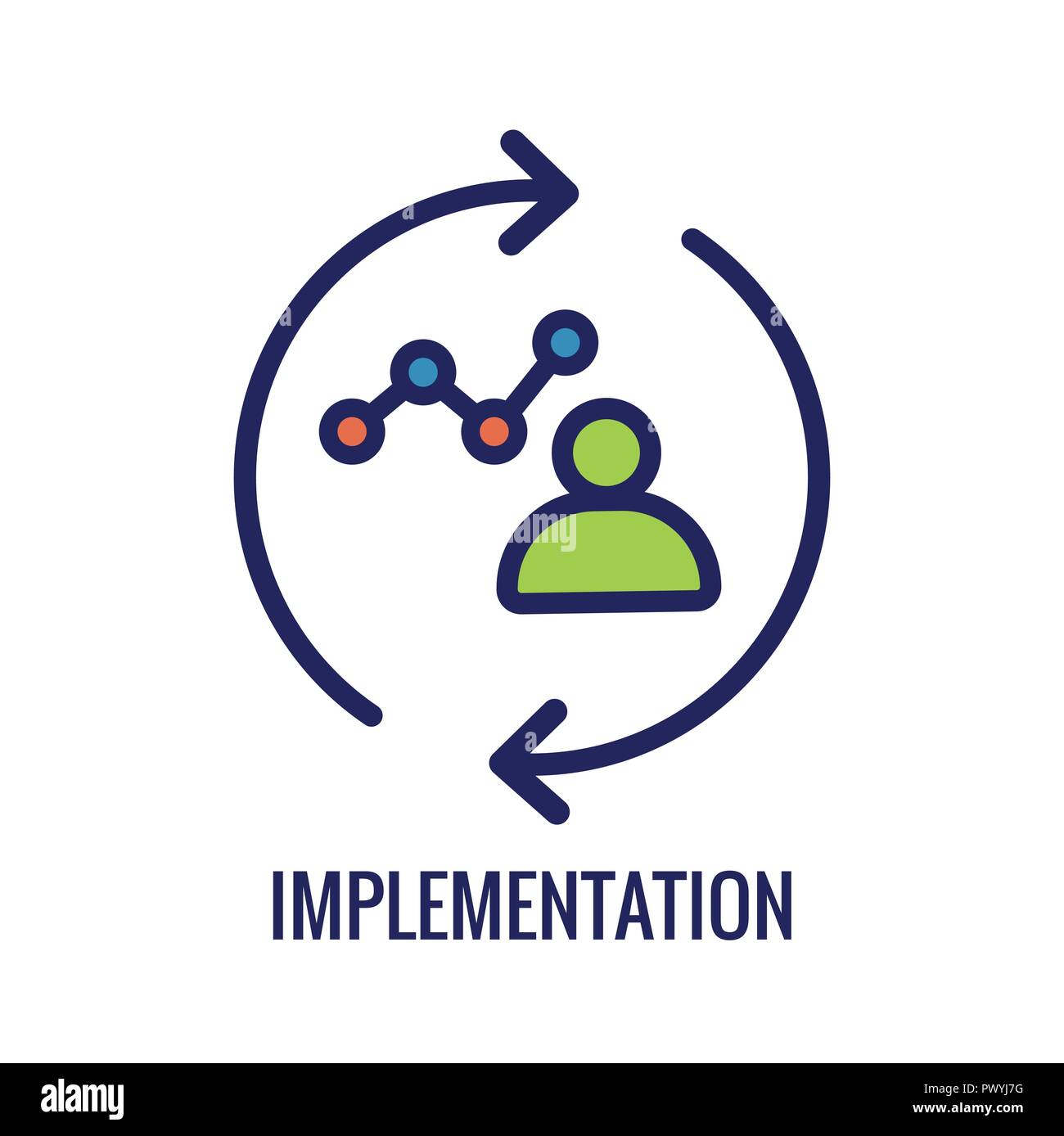 KPI - Key Performance Indicators Symbol w Verschiedene Farben Stock ...