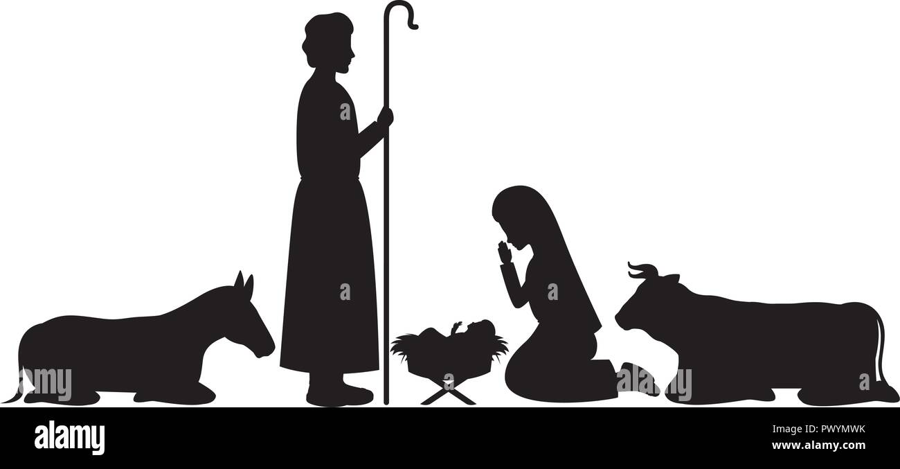 Krippenfiguren krippe Stock-Vektorgrafiken kaufen - Alamy