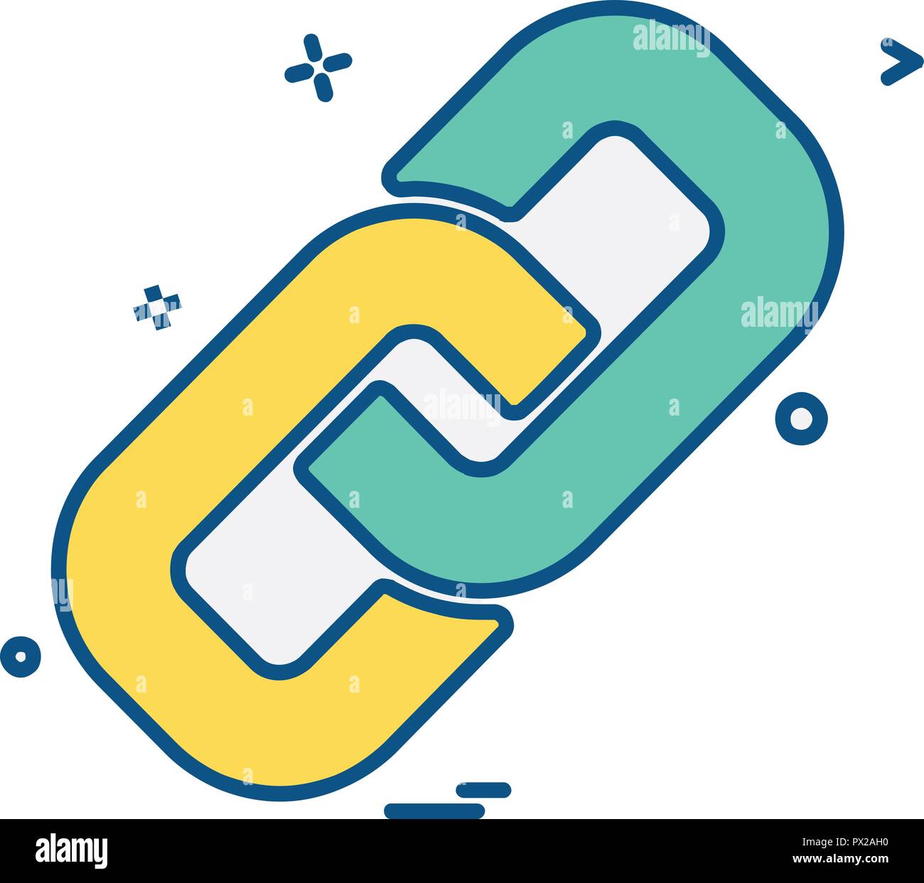 Web Link Icon Design Vektor Stock-Vektorgrafik - Alamy