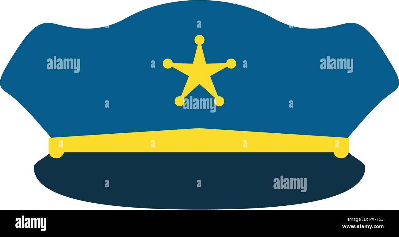 Polizei Hut isoliert Symbol Vektor illustration Design Stock ...