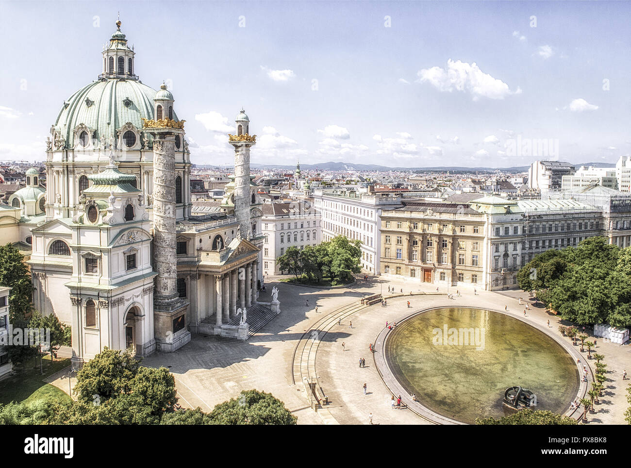 Karls Church Karlskirche Vienna Austria Stockfotos & Karls Church ...