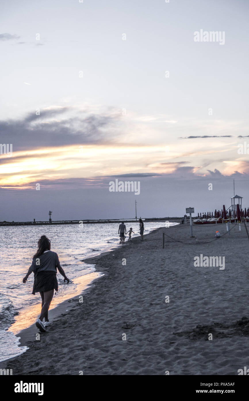 Touristischen Strand Dorf von Grado, Friaul-Julisch Venetien, Italien ...