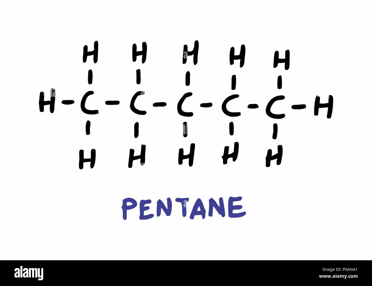 Pentane molecule -Fotos und -Bildmaterial in hoher Auflösung – Alamy