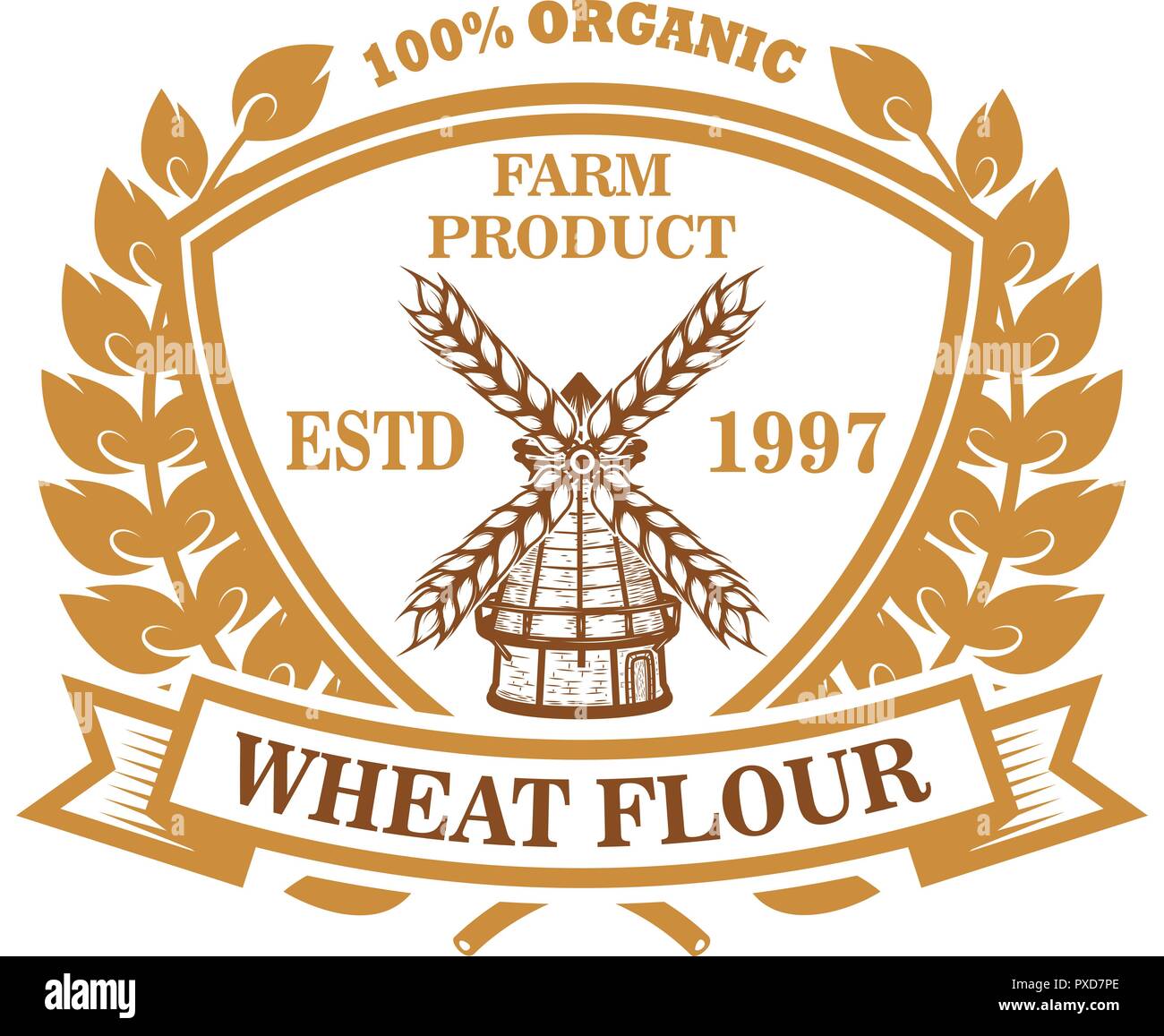 Logo aus mehl Stock-Vektorgrafiken kaufen - Alamy