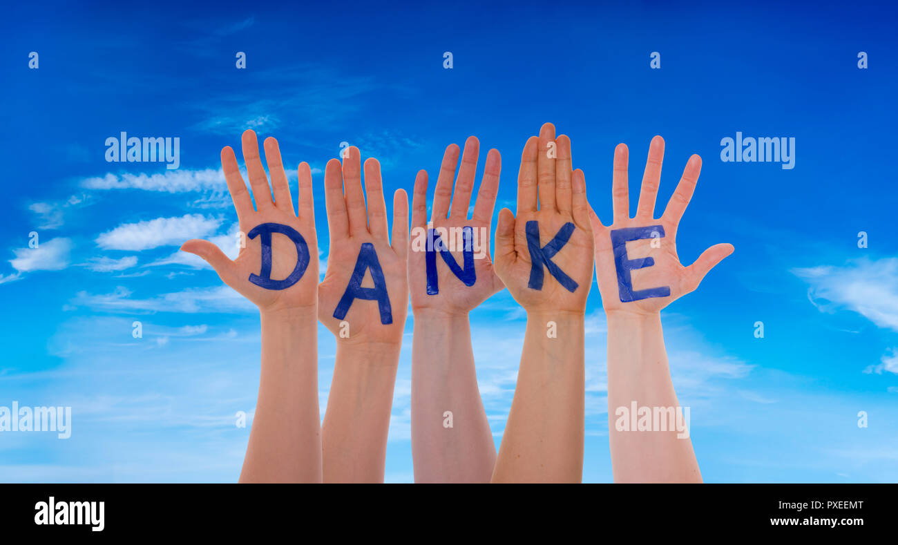 German word danke means thank -Fotos und -Bildmaterial in hoher ...