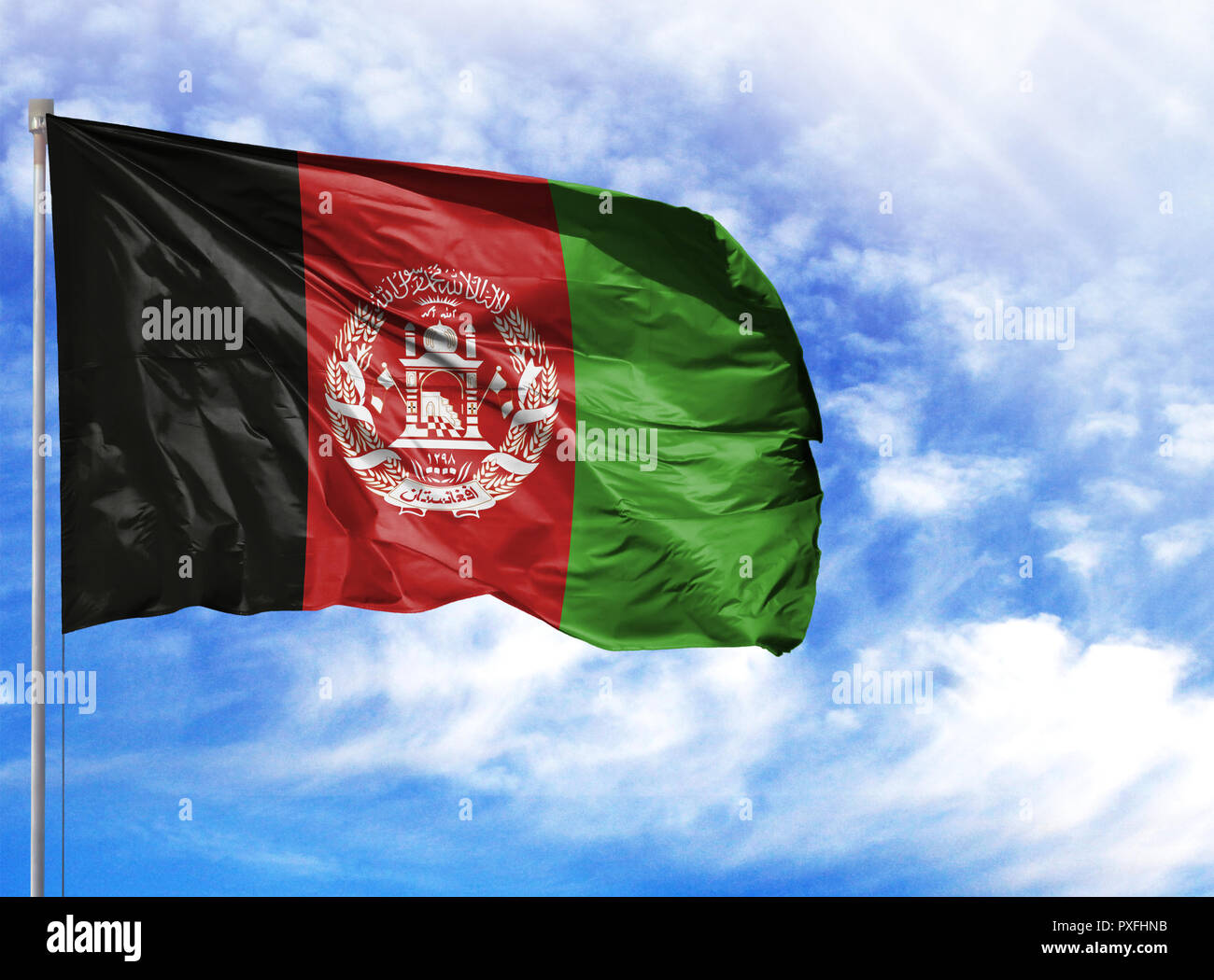 Flag Of Afghanistan Stockfotos und -bilder Kaufen - Alamy