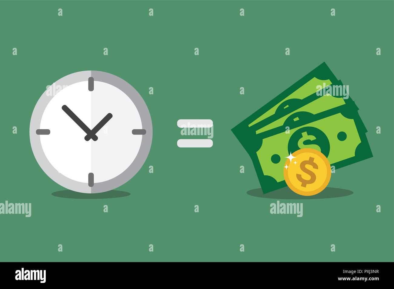 Abbildung: Zeit ist Geld in Vektoren Stock-Vektorgrafik - Alamy