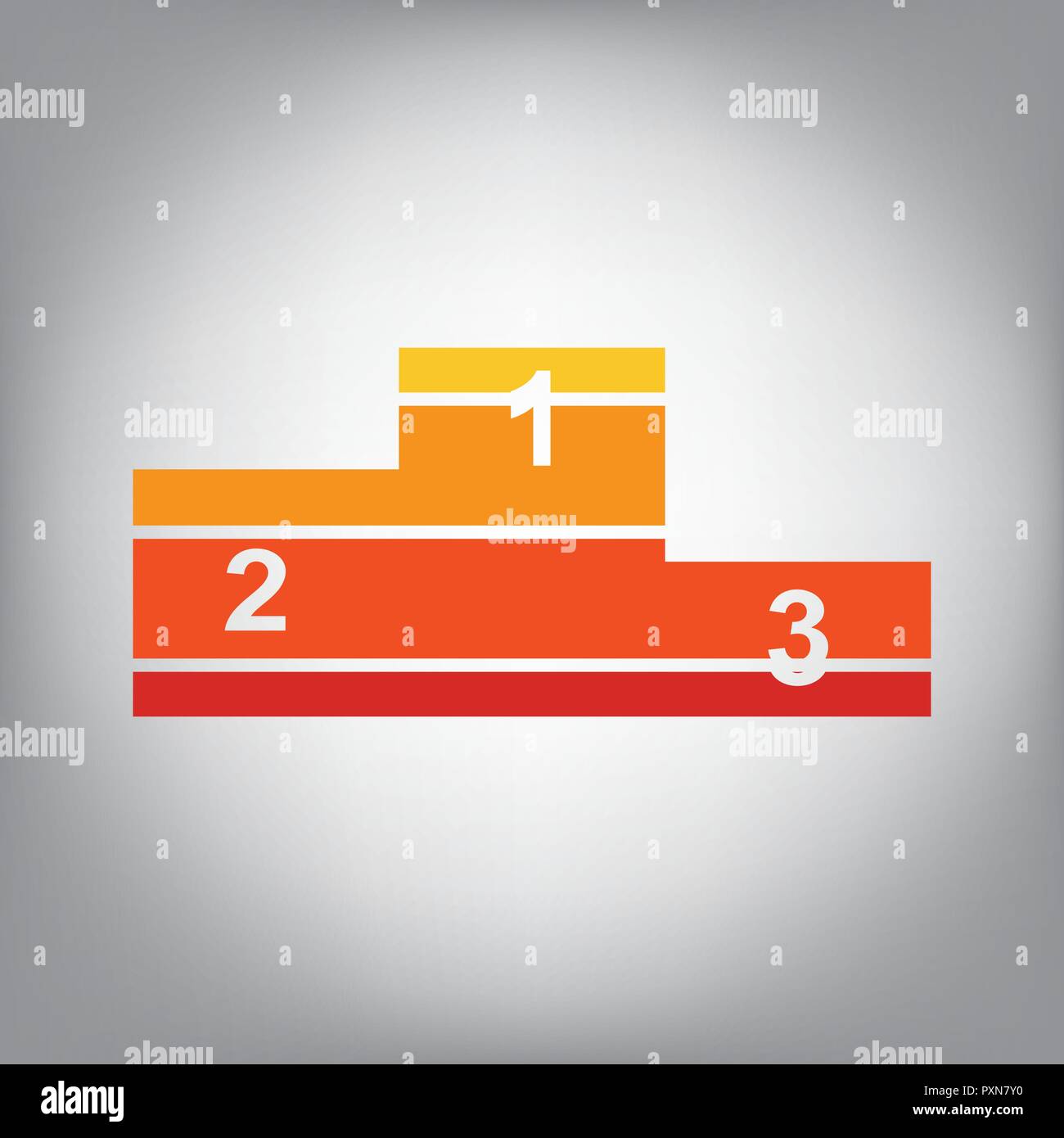 Sport Siegertreppchen. Flat Style Icon. Vektor. Horizontal geschnitten ...