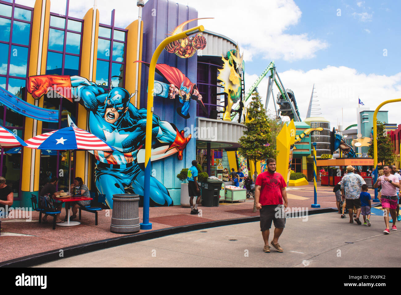 Universal Studios Florida World Resort - Marvel Comics Stockfotografie ...