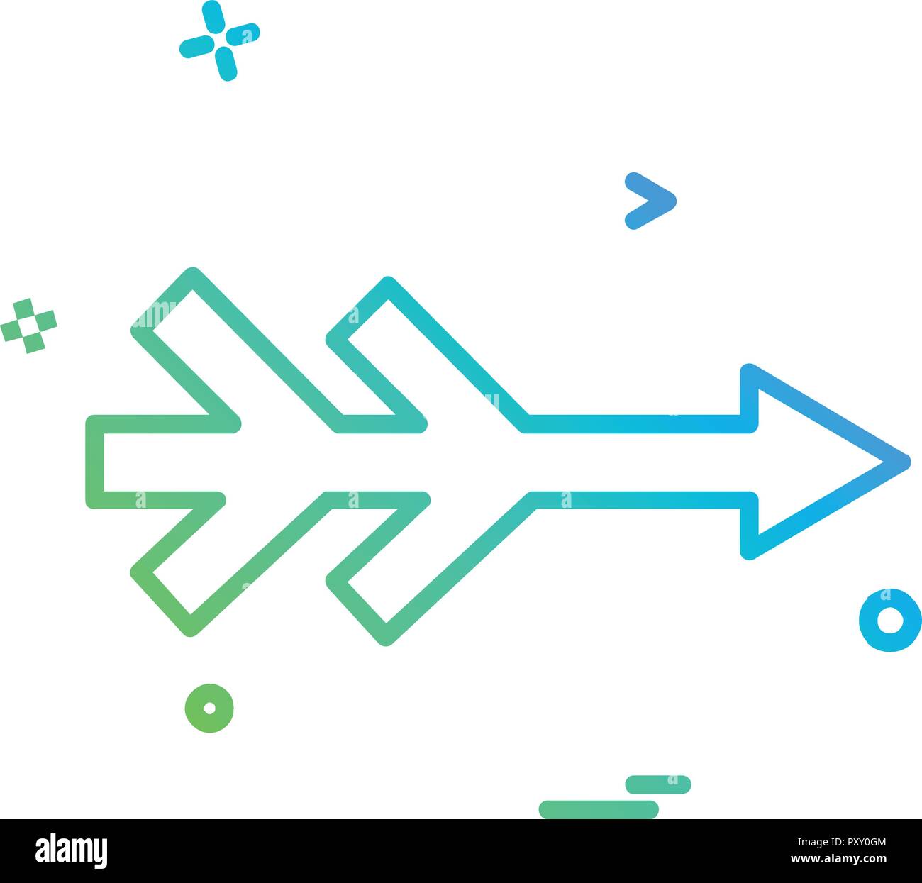 Symbol Pfeil nach rechts Design Vector Stock-Vektorgrafik - Alamy