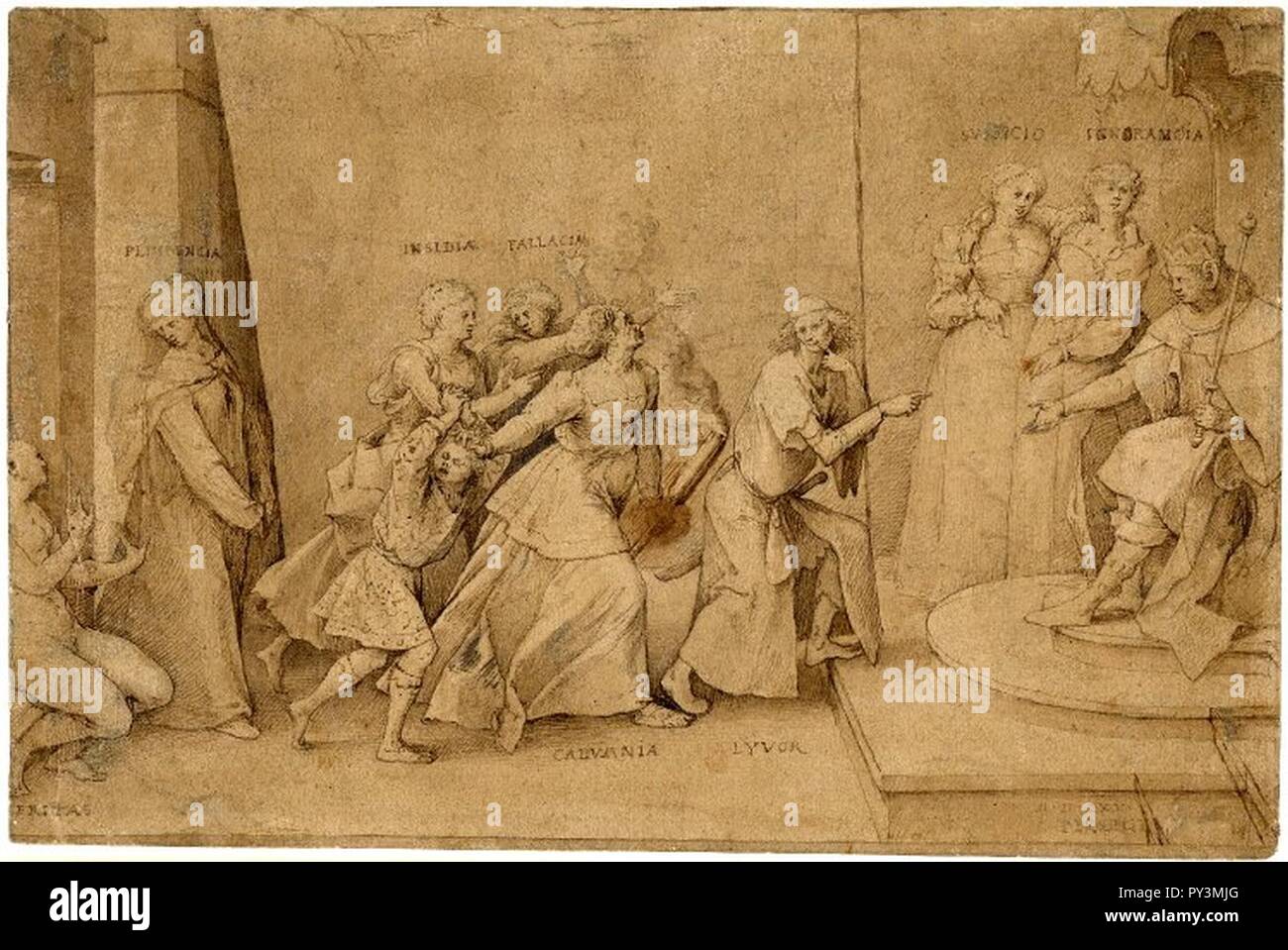 Die Verleumdung des Apelles von Pieter Bruegel der Ältere ...