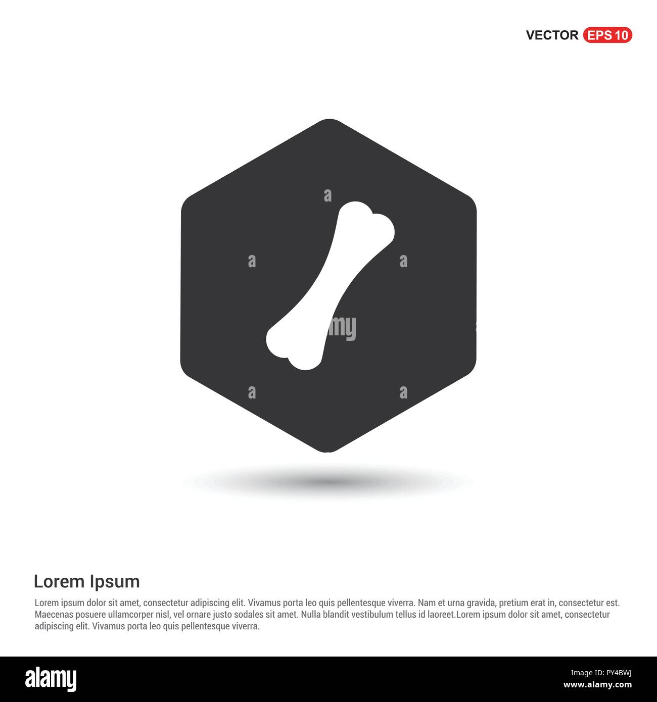 Knochen Symbol Hexa weißen Hintergrund Symbol Vorlage - Gratis Vektor ...