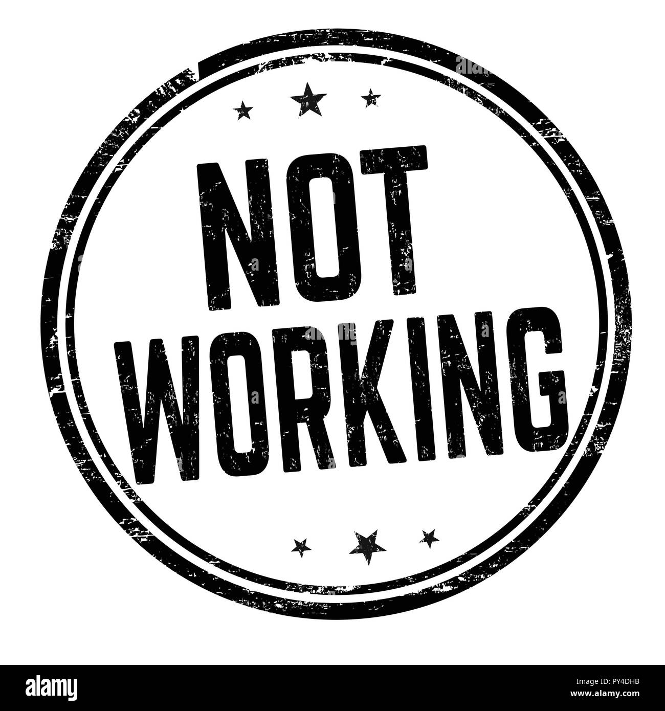 Nicht Zeichen oder Stempel auf weißem Hintergrund, Vector Illustration ...