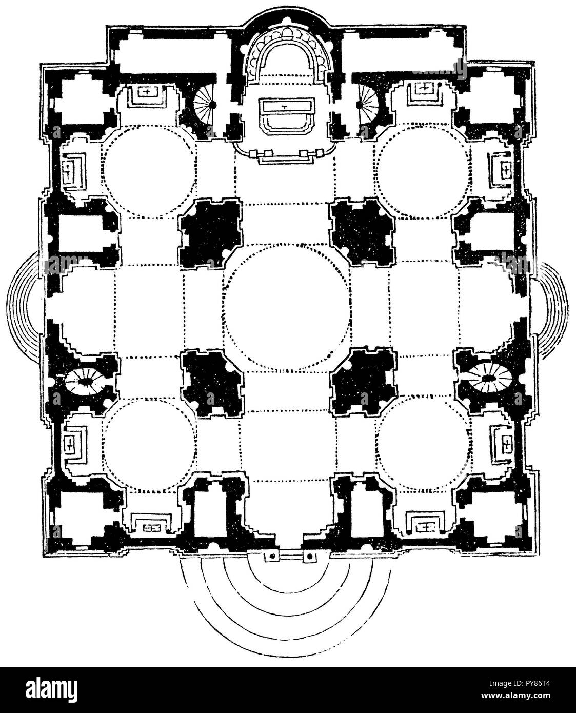 Maria da carignano grundriss -Fotos und -Bildmaterial in hoher ...