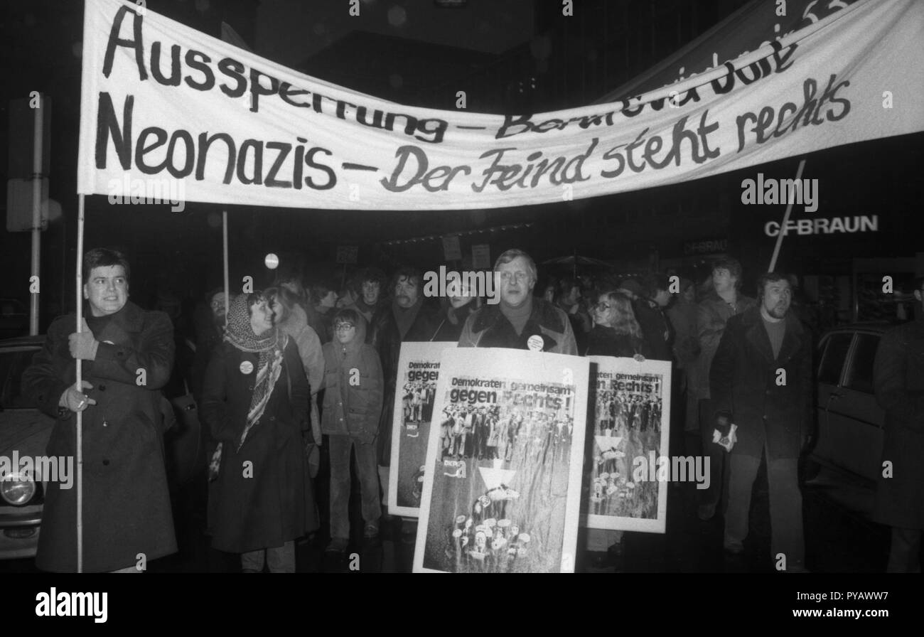 Ns-Opfer in Stuttgart am 20 Januar, 1979 gegen die Verjährung von NS ...