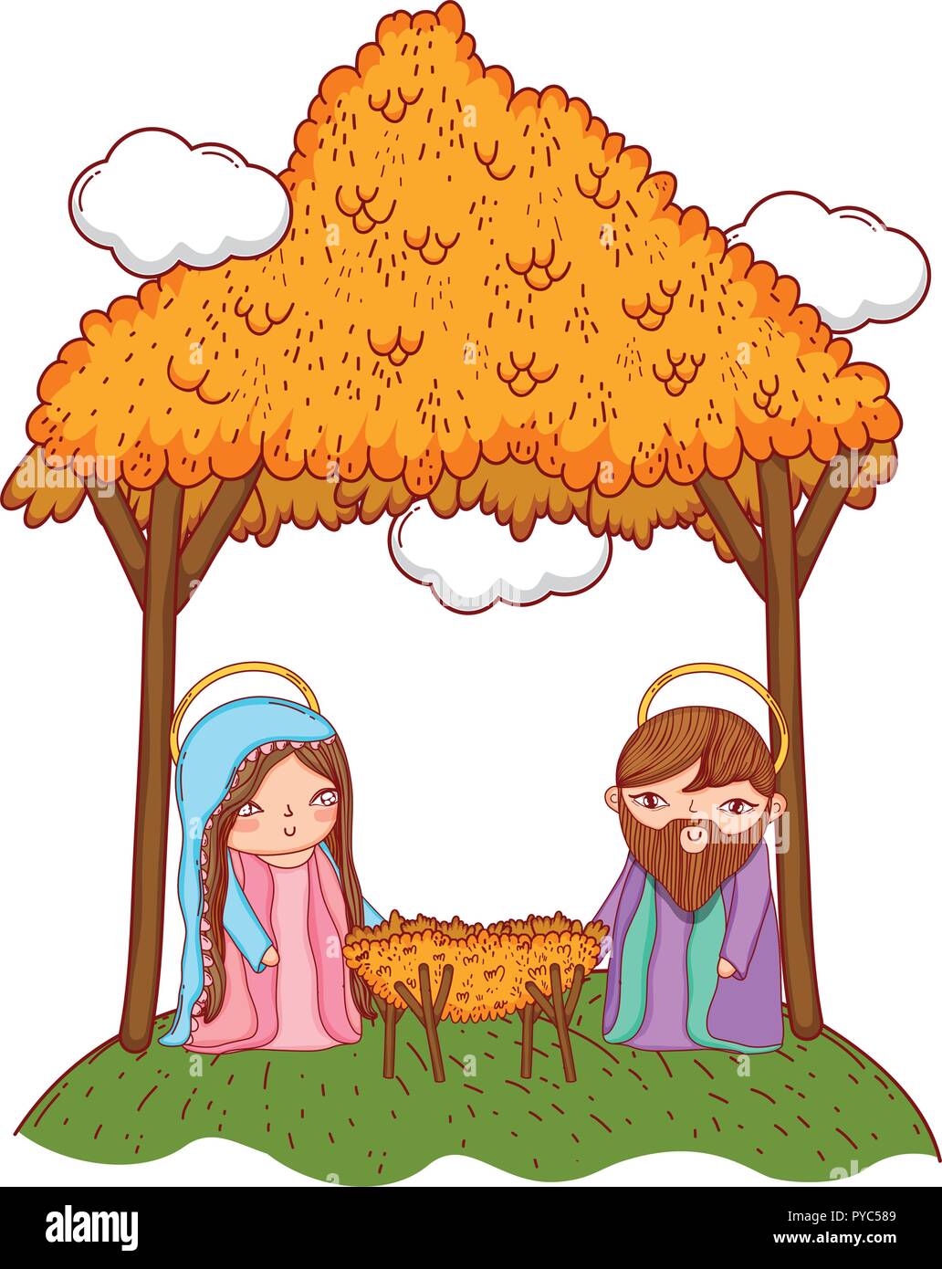 Mary joseph cartoon Stock-Vektorgrafiken kaufen - Alamy