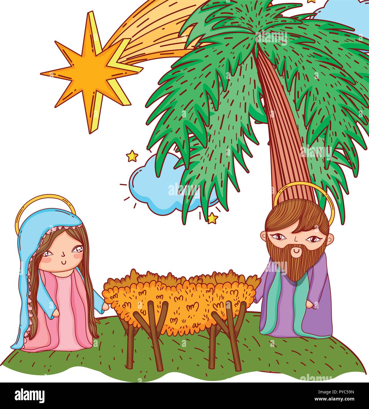 Mary joseph cartoon Stock-Vektorgrafiken kaufen - Alamy