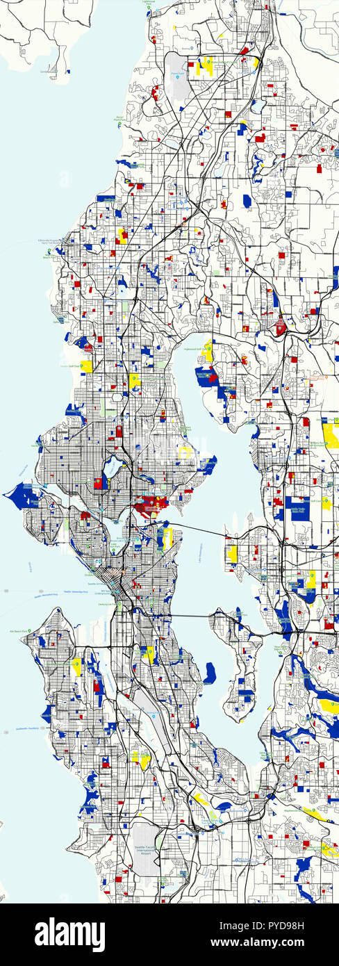 Seattle karte -Fotos und -Bildmaterial in hoher Auflösung – Alamy
