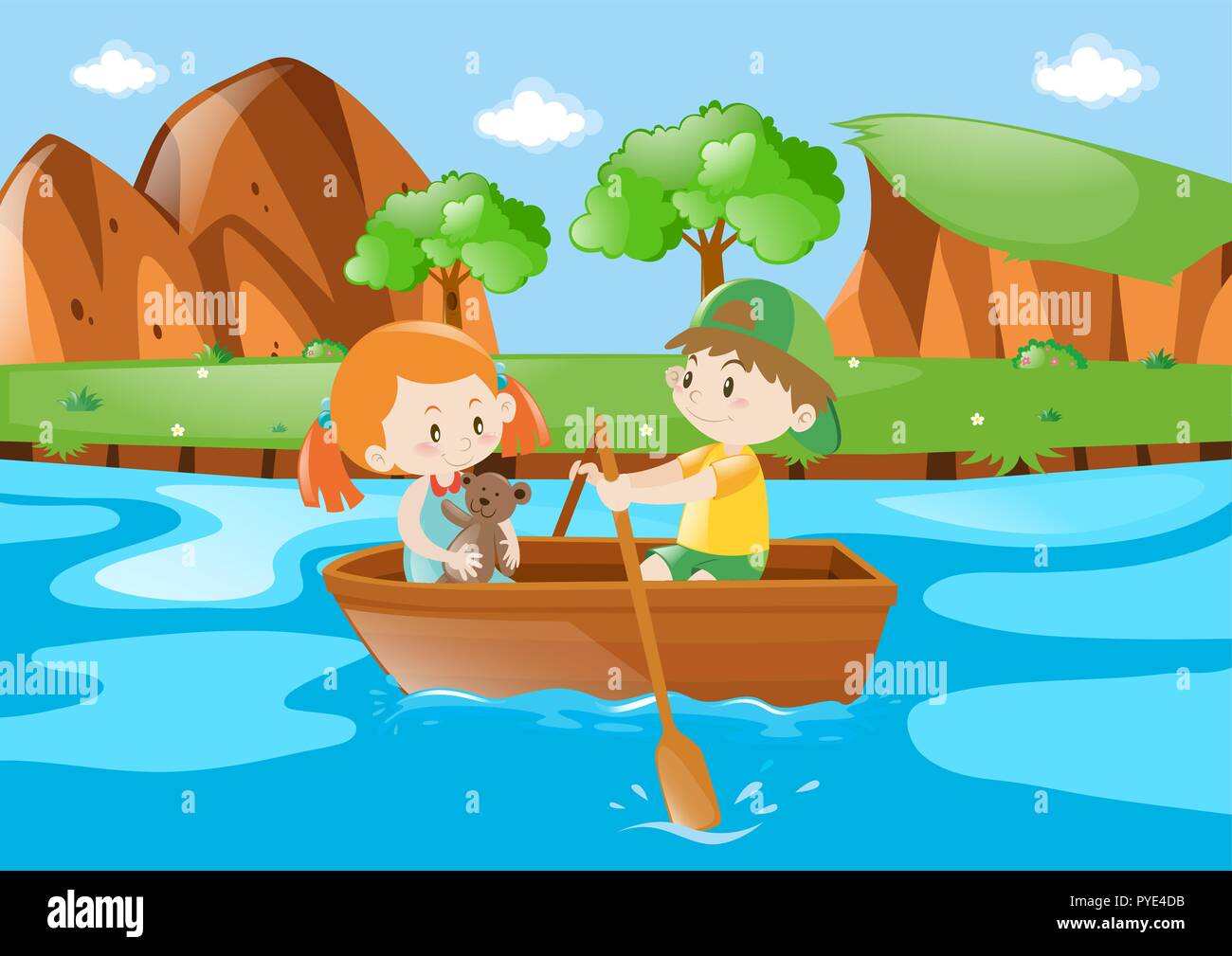 Junge mädchen nakt im fluss Stock-Vektorgrafiken kaufen - Alamy