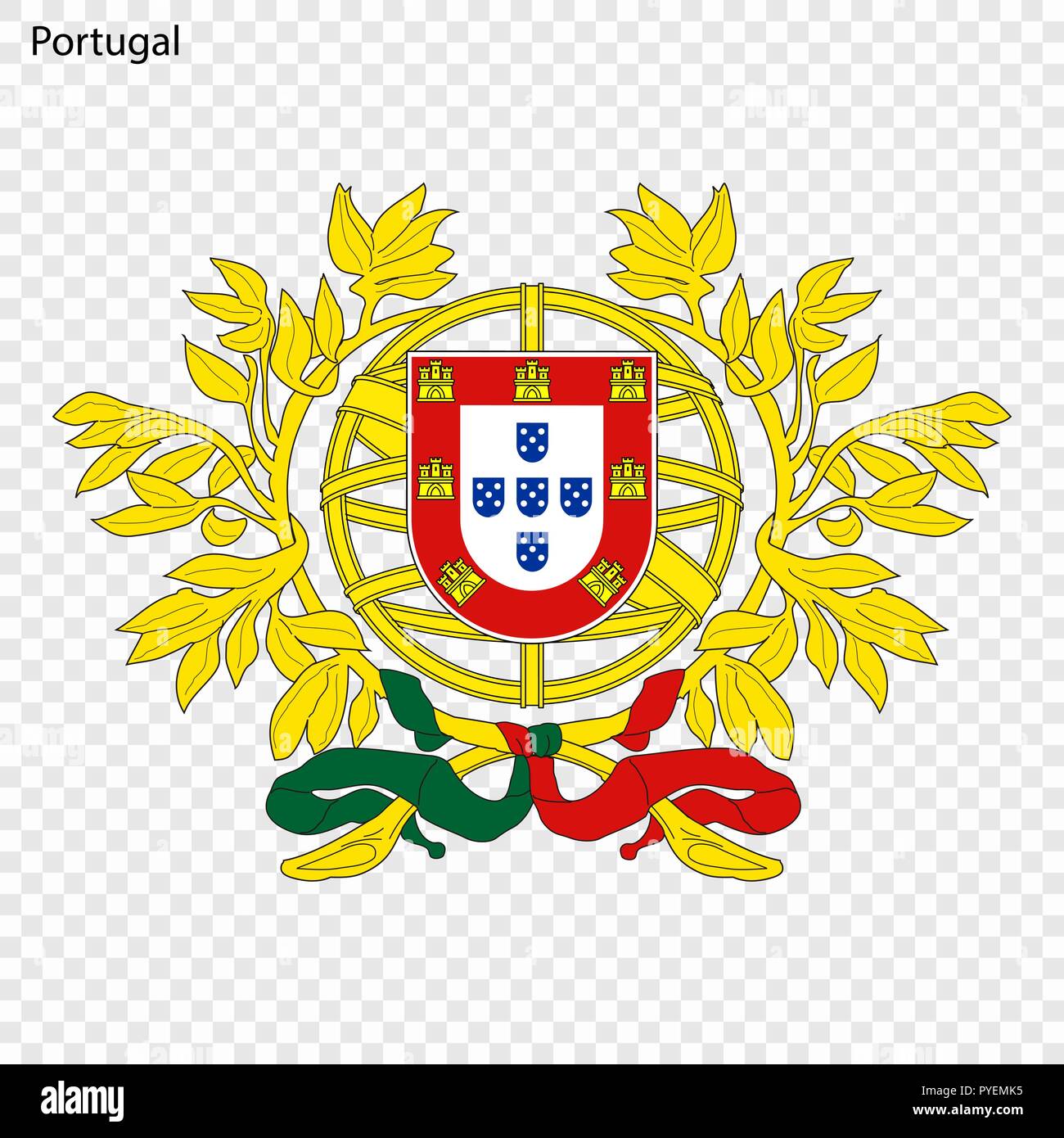 Coat of arms of portugal Stock-Vektorgrafiken kaufen - Alamy