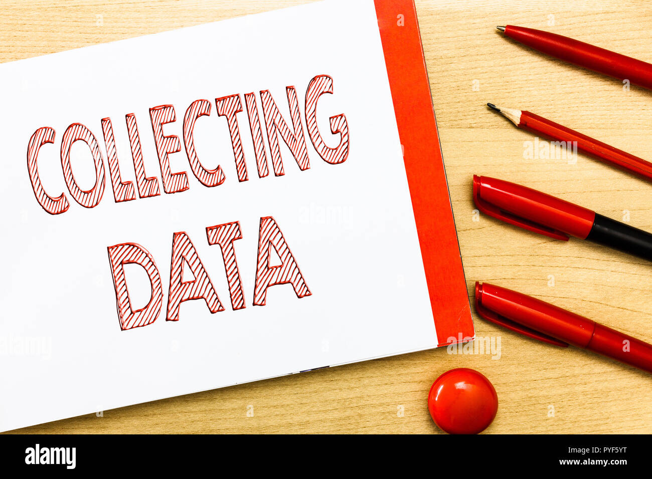 Handschrift Text schreiben, Daten zu erfassen. Konzept Bedeutung ...