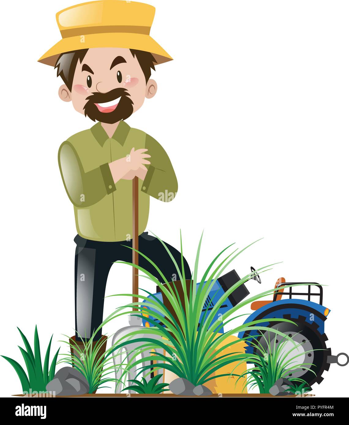 Gärtner arbeiten Stock-Vektorgrafiken kaufen - Alamy