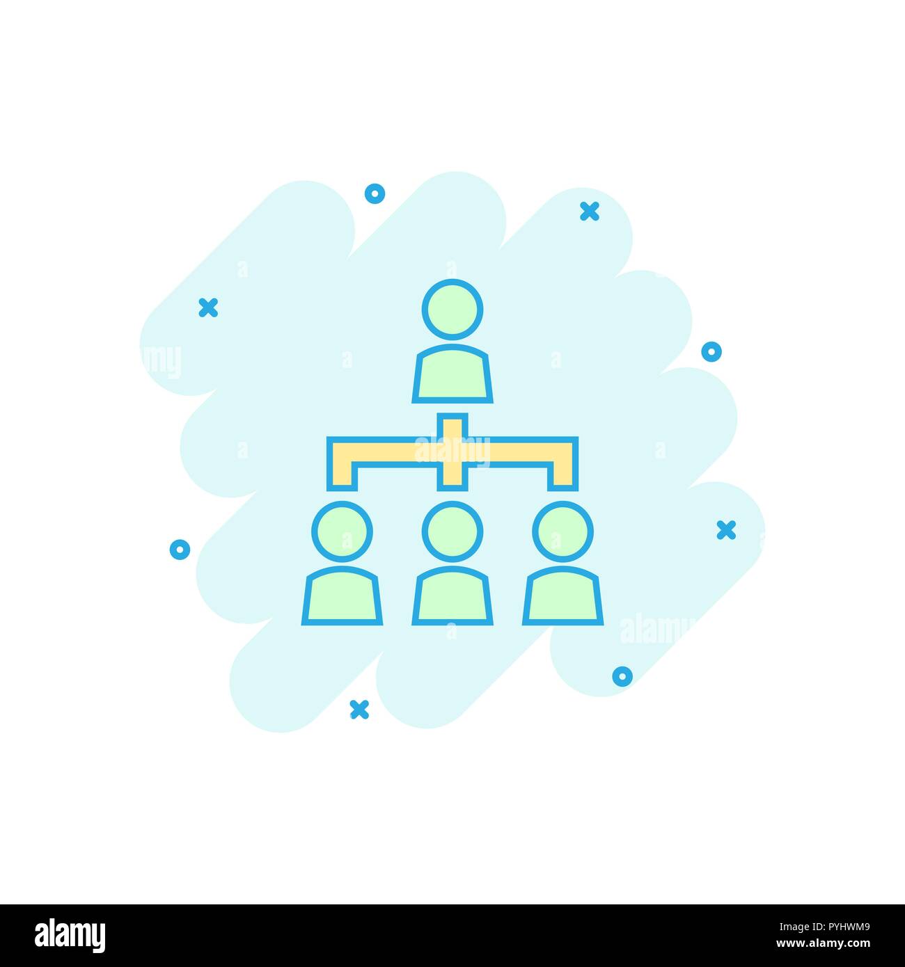 Vektor cartoon Menschen Corporate Organization Chart Symbol im Comic ... Vektor cartoon Menschen Corporate Organization Chart Symbol im Comic ...