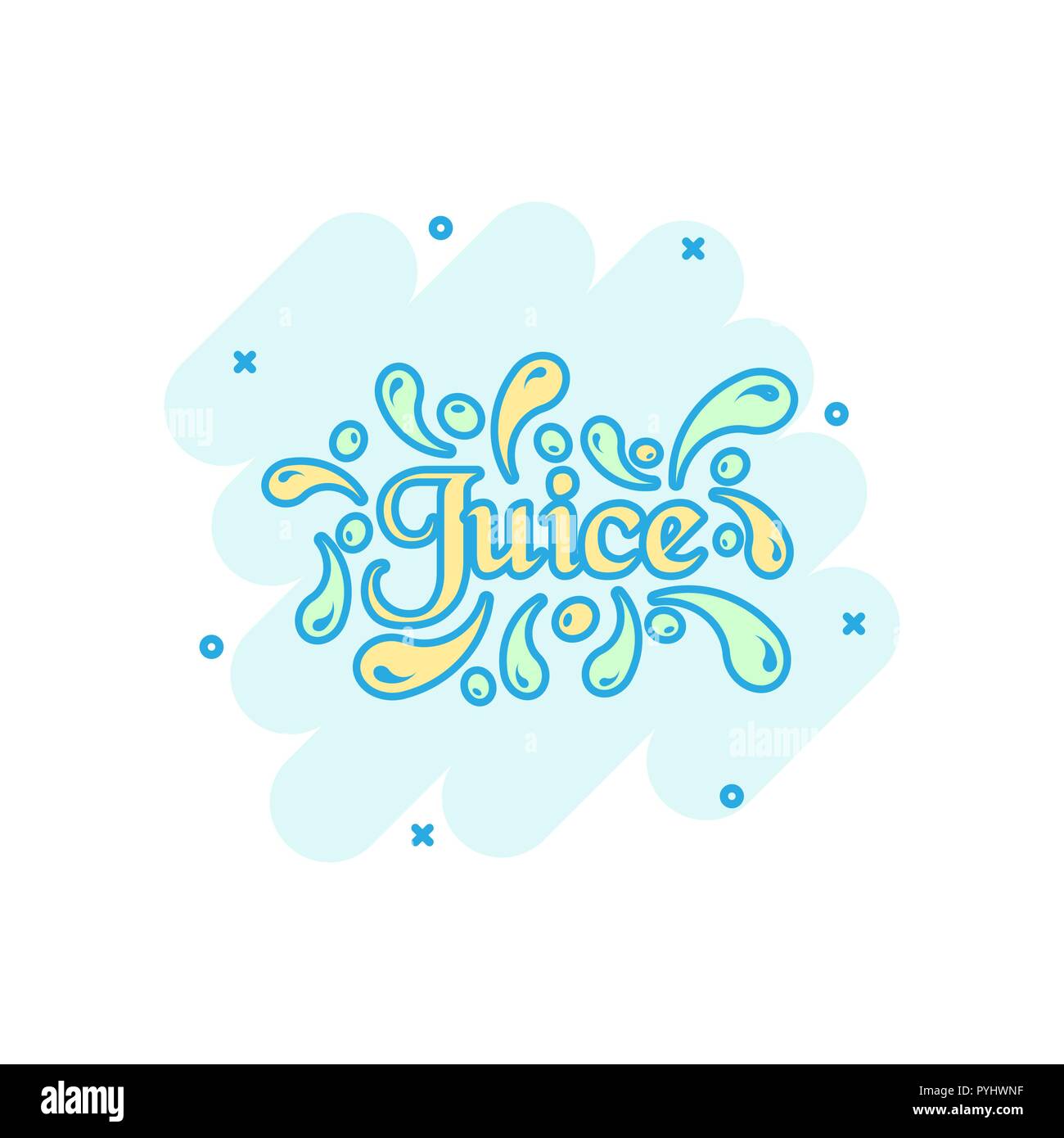 Vektor cartoon Saft Symbol im Comic-stil. Saft trinken Abbildung ...