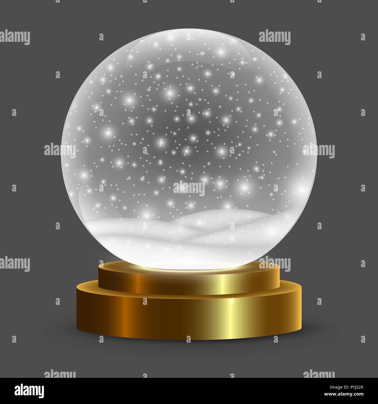 Weihnachten Schneekugel isoliert. Vector Illustration. Winter in ...