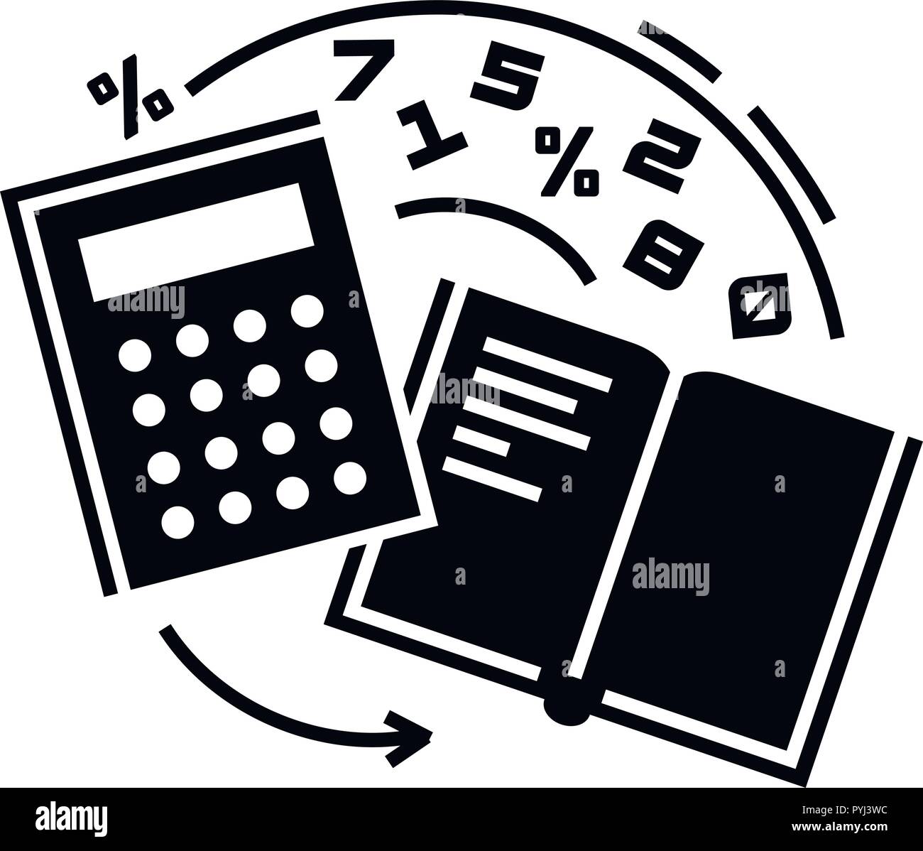 Accounting Symbol, einfachen Stil Stock-Vektorgrafik - Alamy