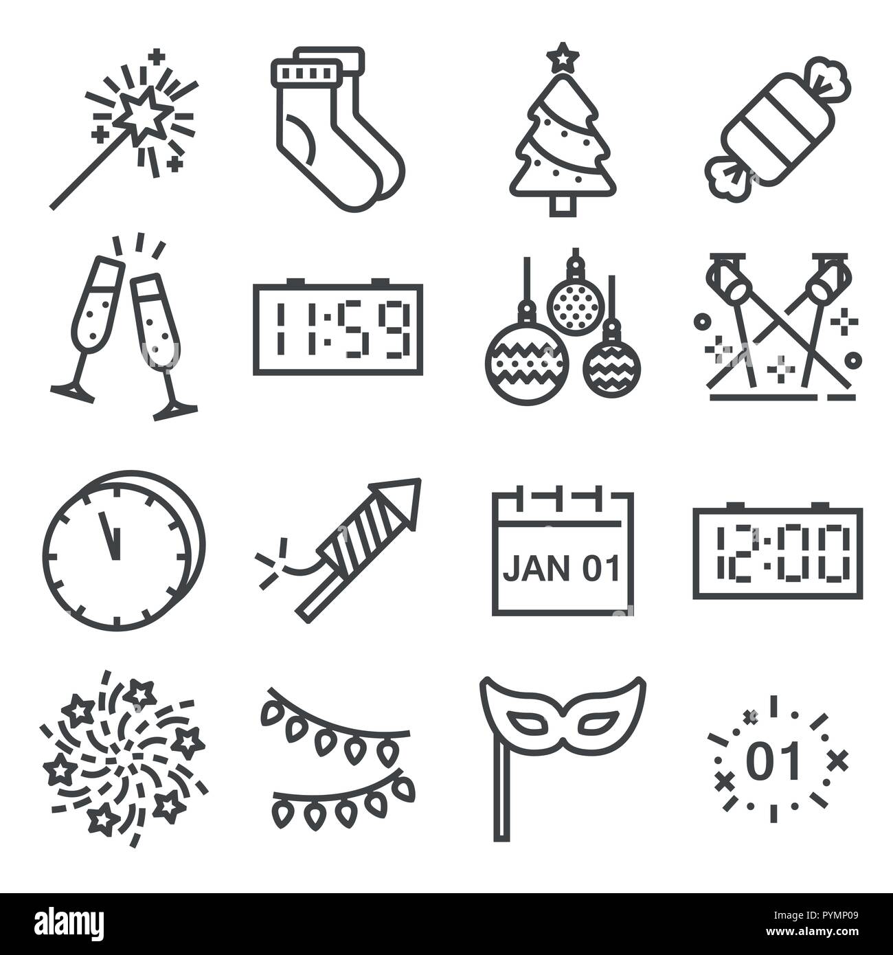 Neue jahre symbole Stock-Vektorgrafiken kaufen - Alamy
