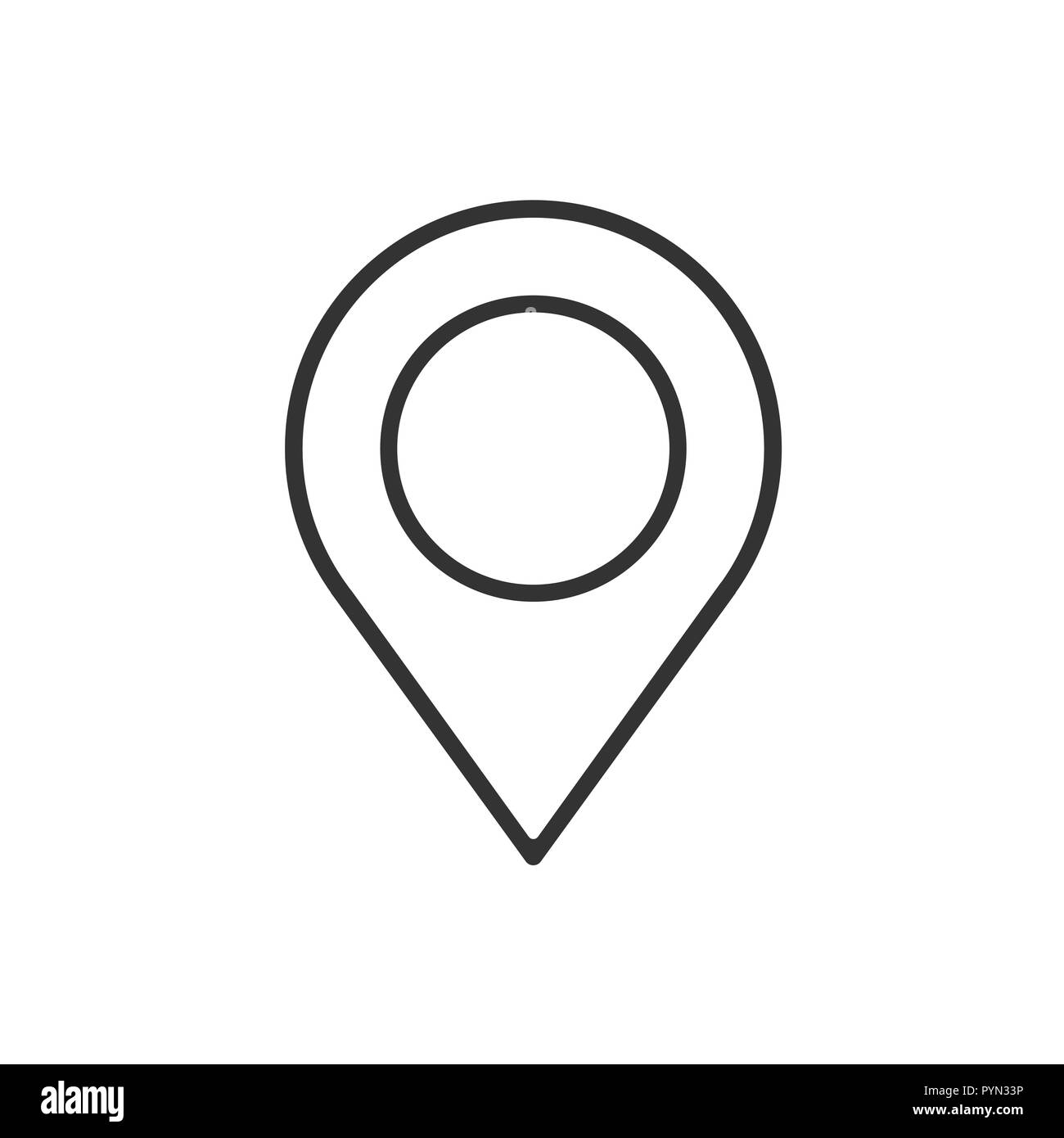 Lage Symbol Leitung auf einem weißen Hintergrund. Vector Illustration ...