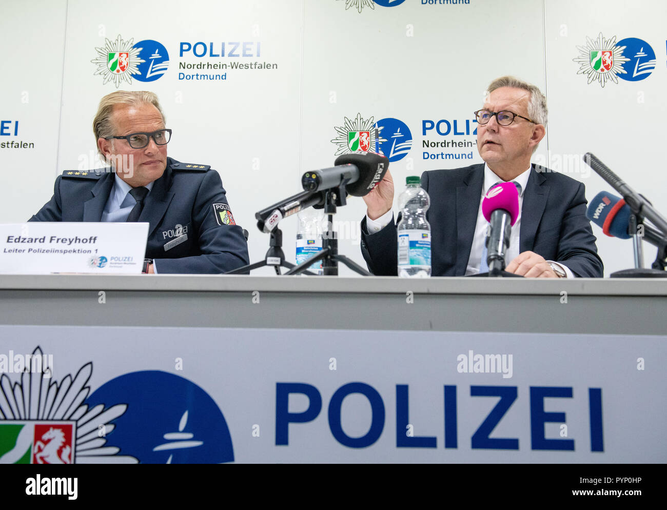 Dortmund, Deutschland. 29 Okt, 2018. Der Dortmunder Polizei Kommissar ...