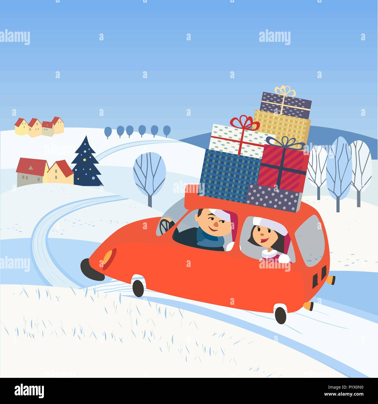 Family Fun Cartoon Style Illustration Stockfotos & Family Fun Cartoon ...