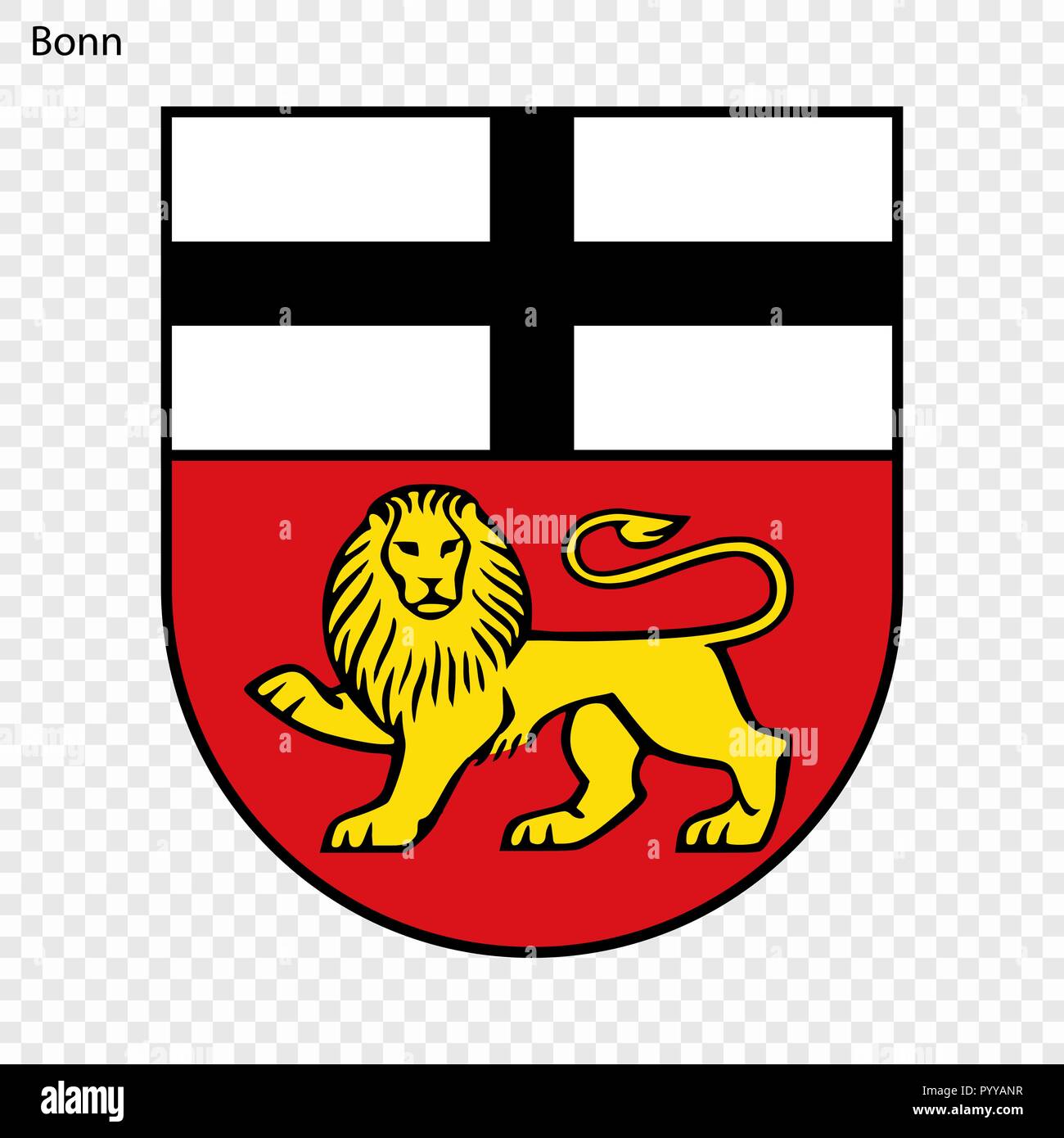 Wappen von Bonn. Stadt Deutschlands. Vector Illustration Stock-Vektorgrafik - Alamy