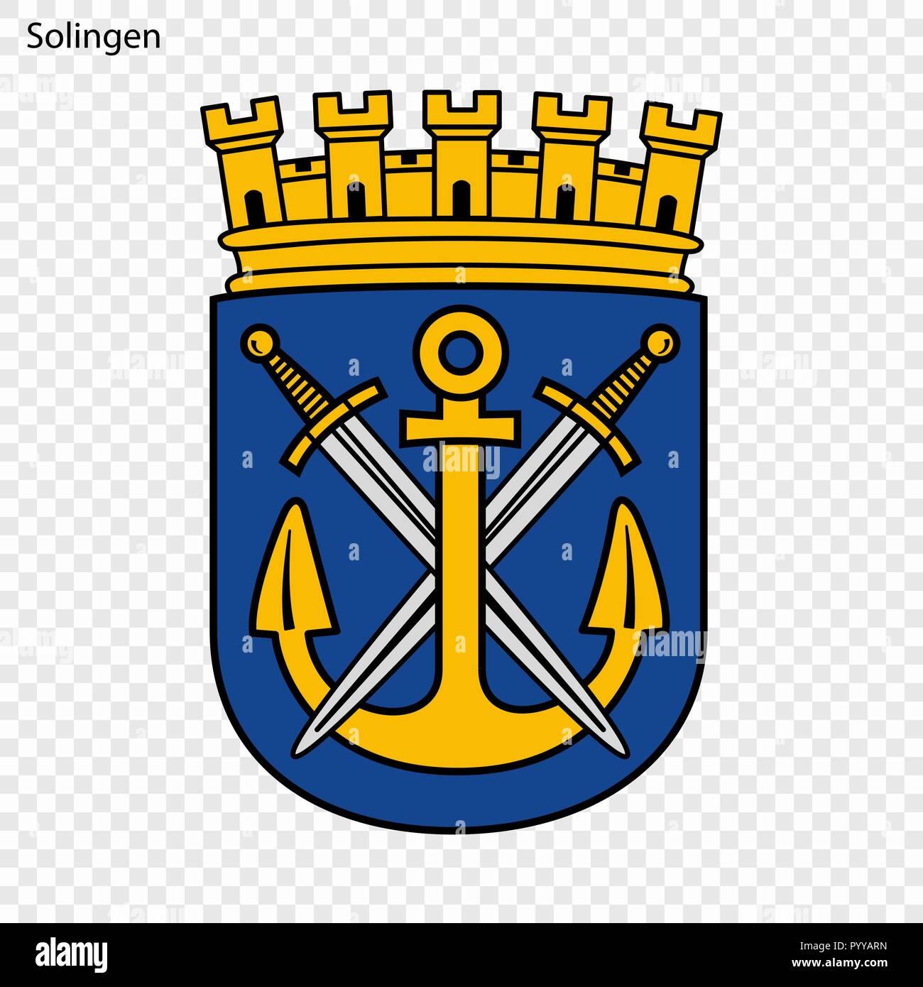 Emblem von Solingen. Stadt Deutschlands. Vector Illustration Stock ...