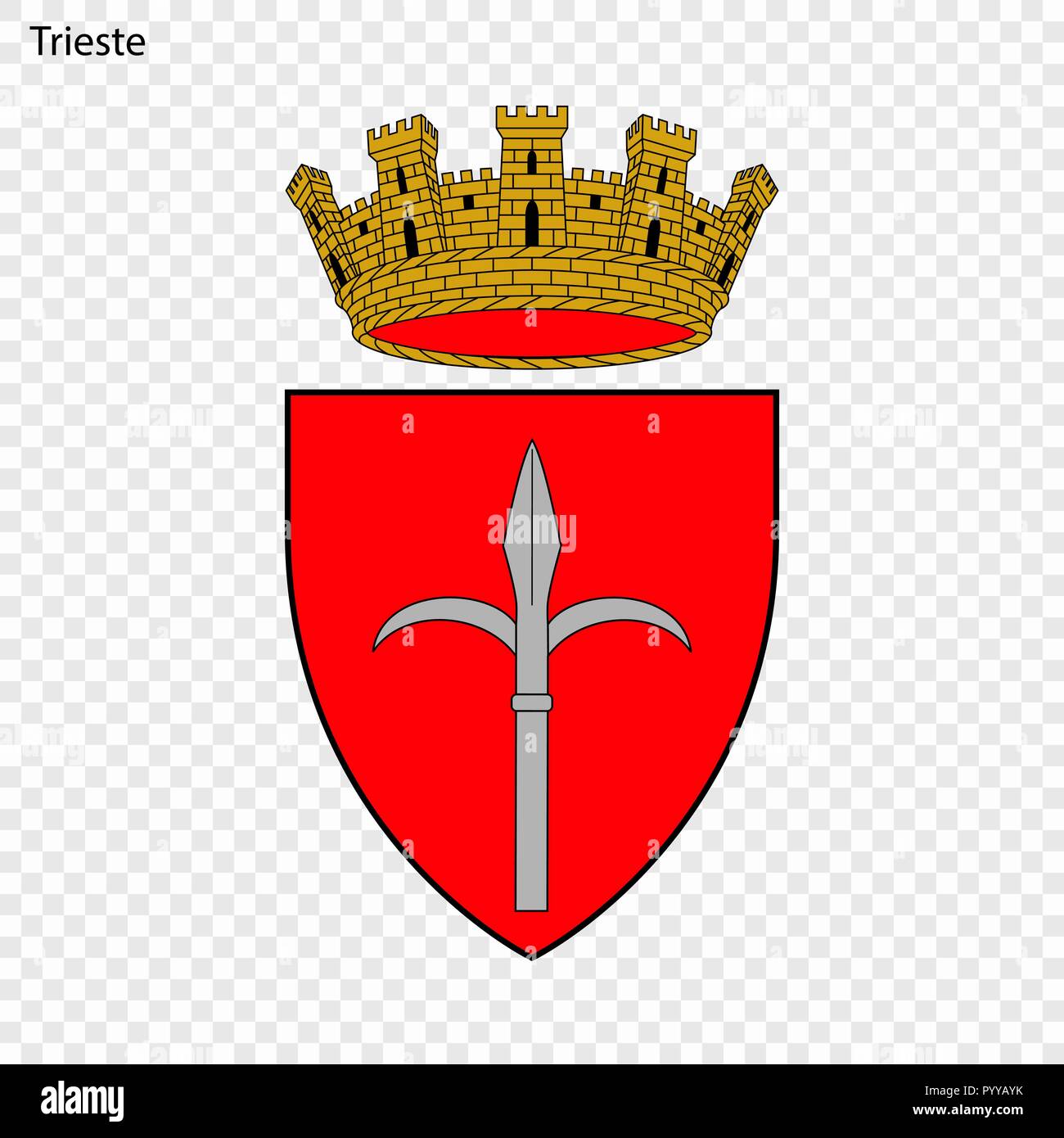 Emblem von Triest. Stadt Italiens. Vector Illustration Stock ...
