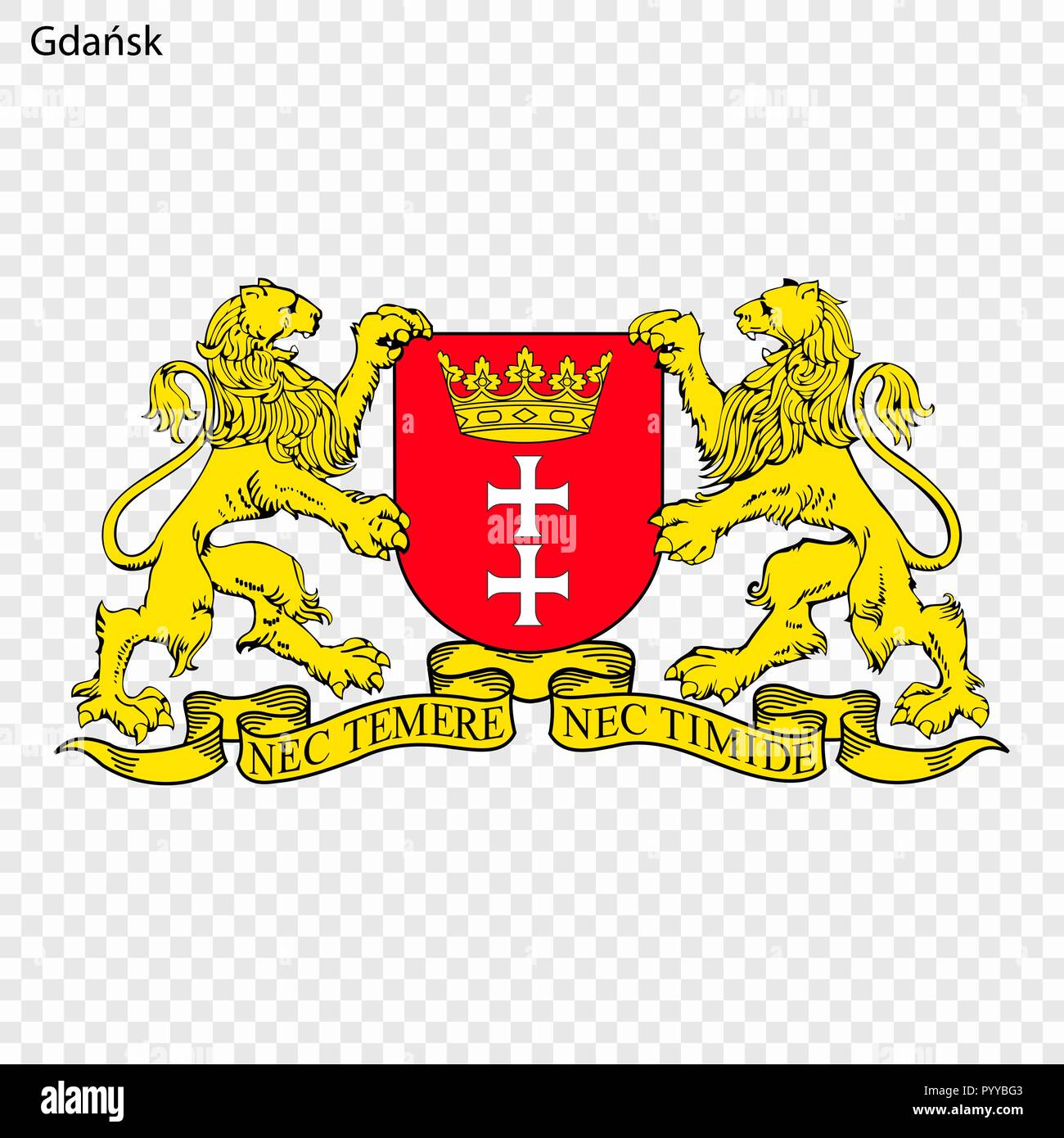 Wappen von Danzig. Stadt Polens. Vector Illustration Stock-Vektorgrafik ...