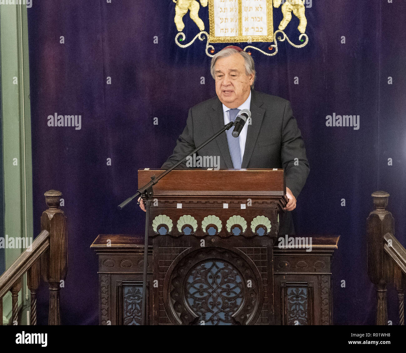 New York, NY, USA. 31 Okt, 2018. Generalsekretär der Vereinten Nationen ...