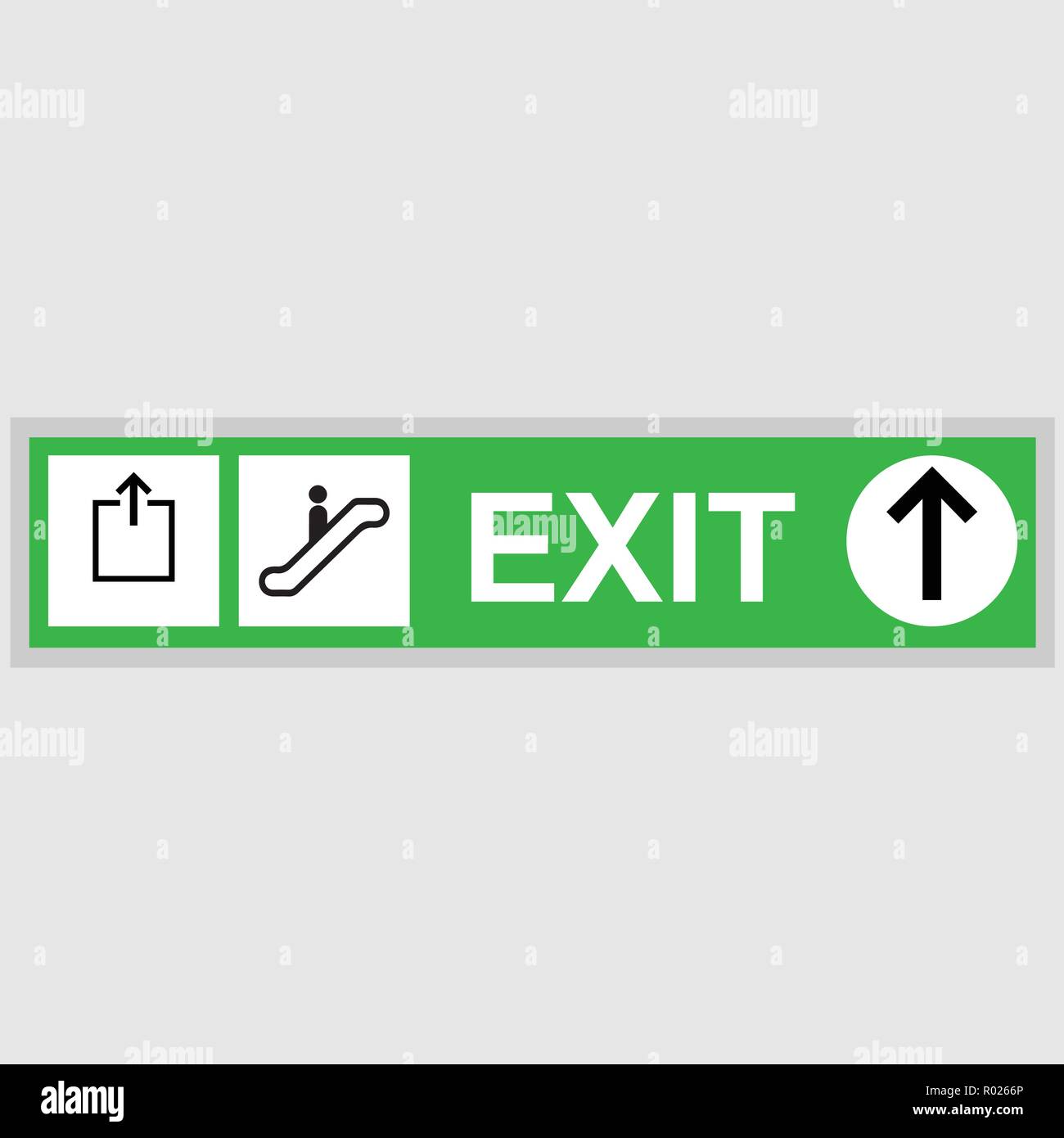 Emergency exit pictogram exit sign Stock-Vektorgrafiken kaufen - Alamy