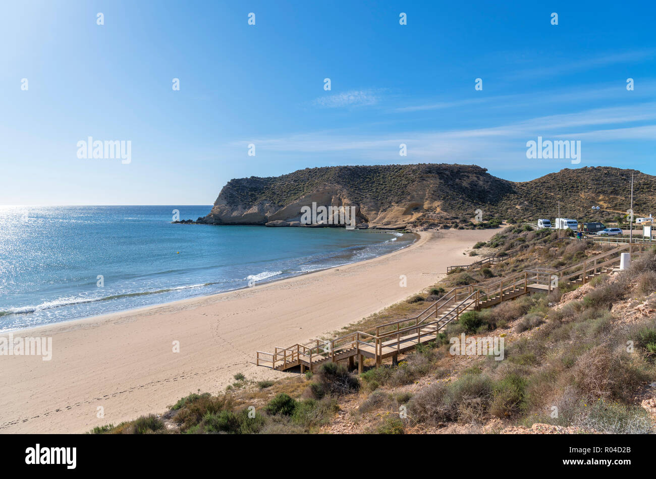 Playa Carolina (Cala Carolina) Strand, Cuatro Calas, Aguilas, Murcia ...