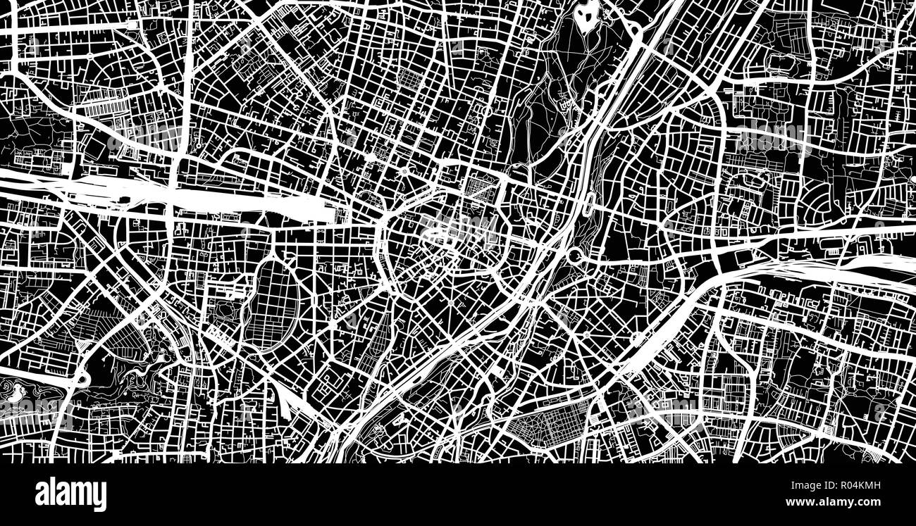 Urban vektor Stadtplan von München, Deutschland Stock-Vektorgrafik - Alamy