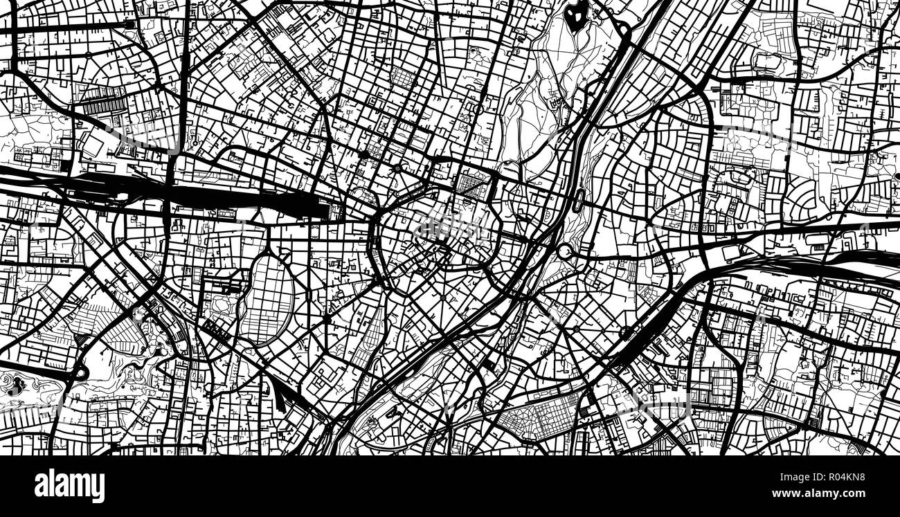 Urban vektor Stadtplan von München, Deutschland Stock-Vektorgrafik - Alamy