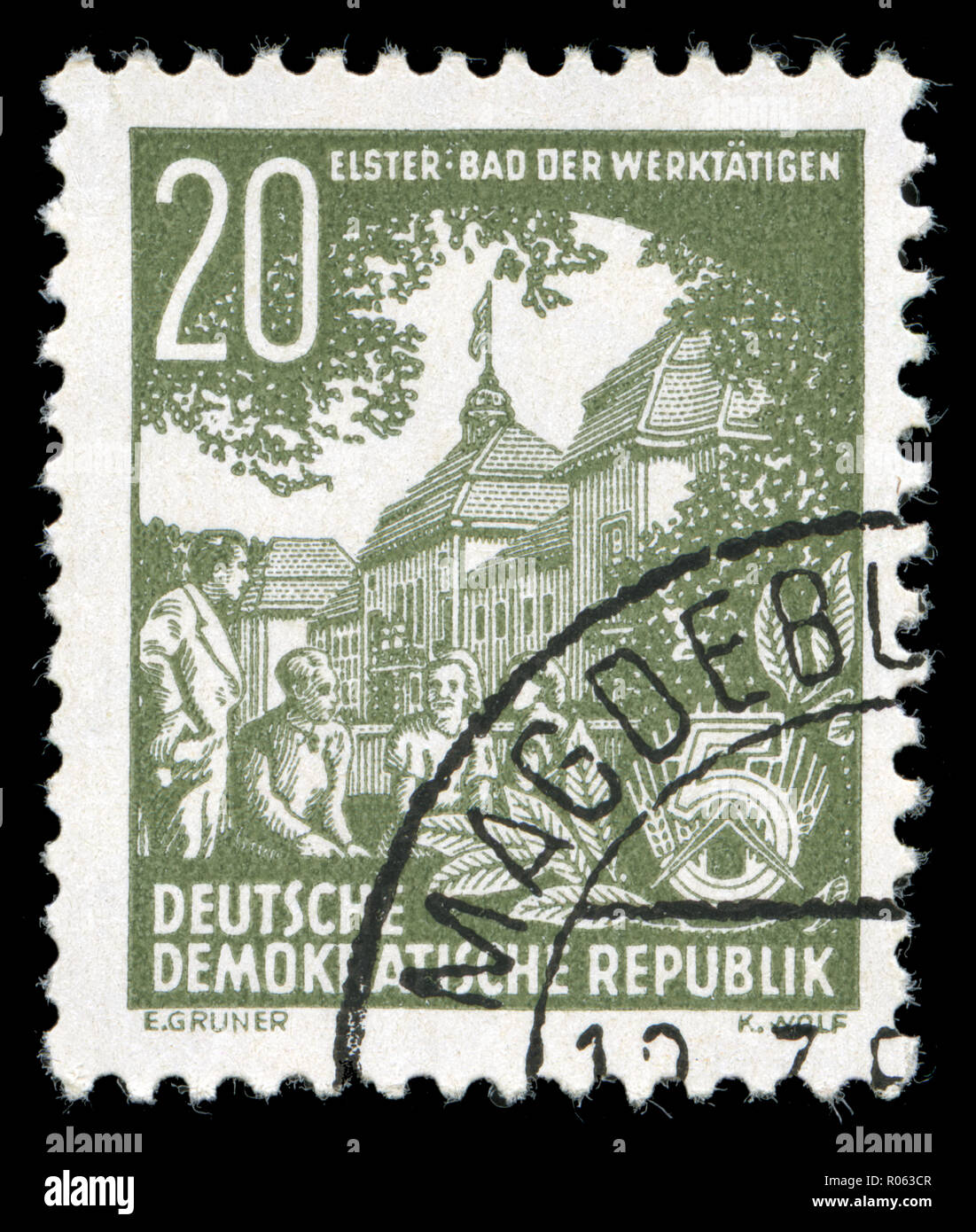Poststempel Stempel aus der DDR in den Fünfjahresplan Serie ...