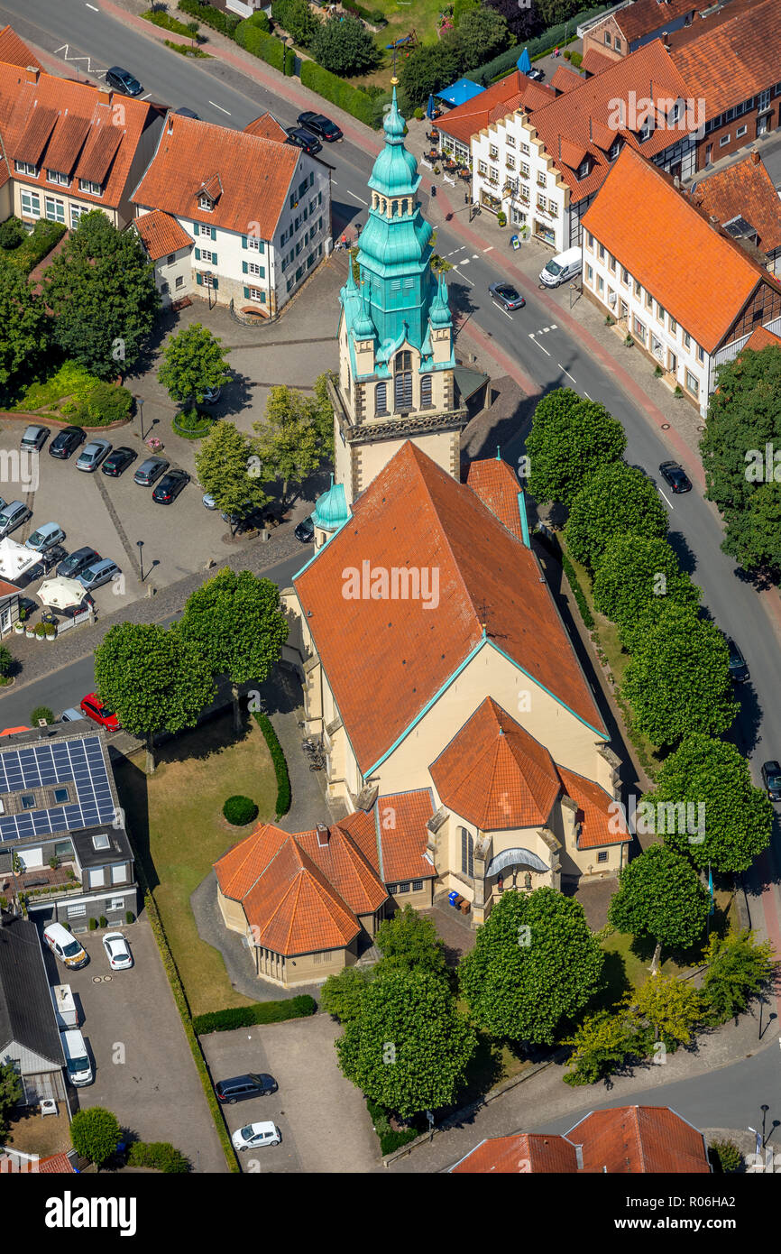 Luftaufnahme, Vertreter von drei katholischen Halle Kirche St. Johannes, Lappenbrink, Ecke-Galen ...