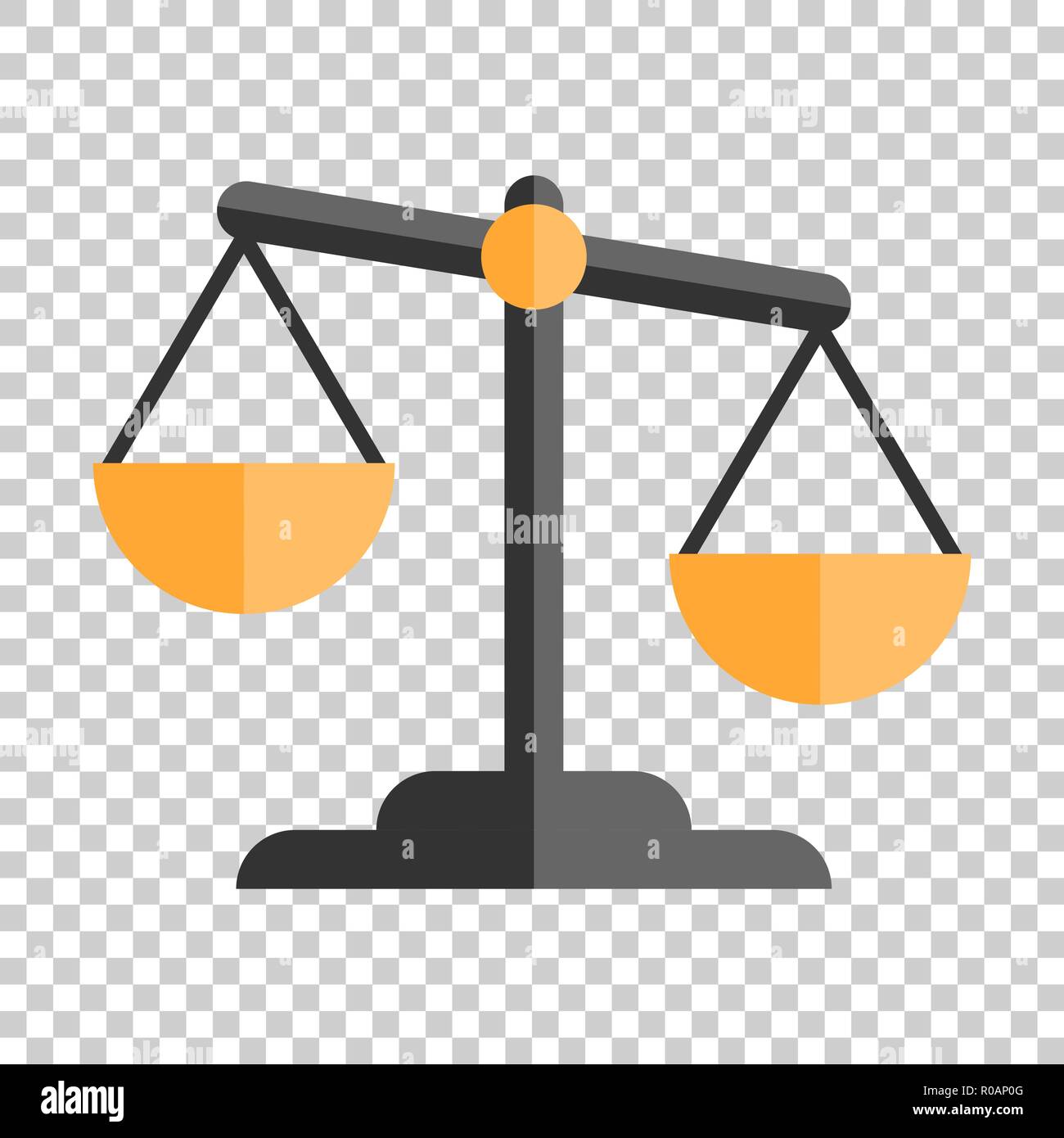 Maßstab vergleich Symbol im flachen Stil. Balance Gewicht Vector ...