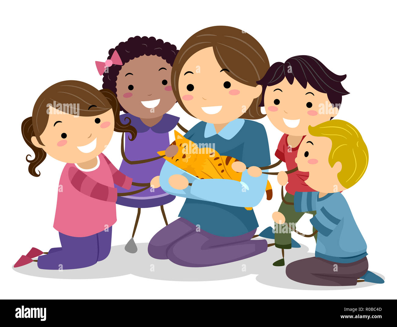 Lehrer interagiert mit der klasse -Fotos und -Bildmaterial in hoher ...