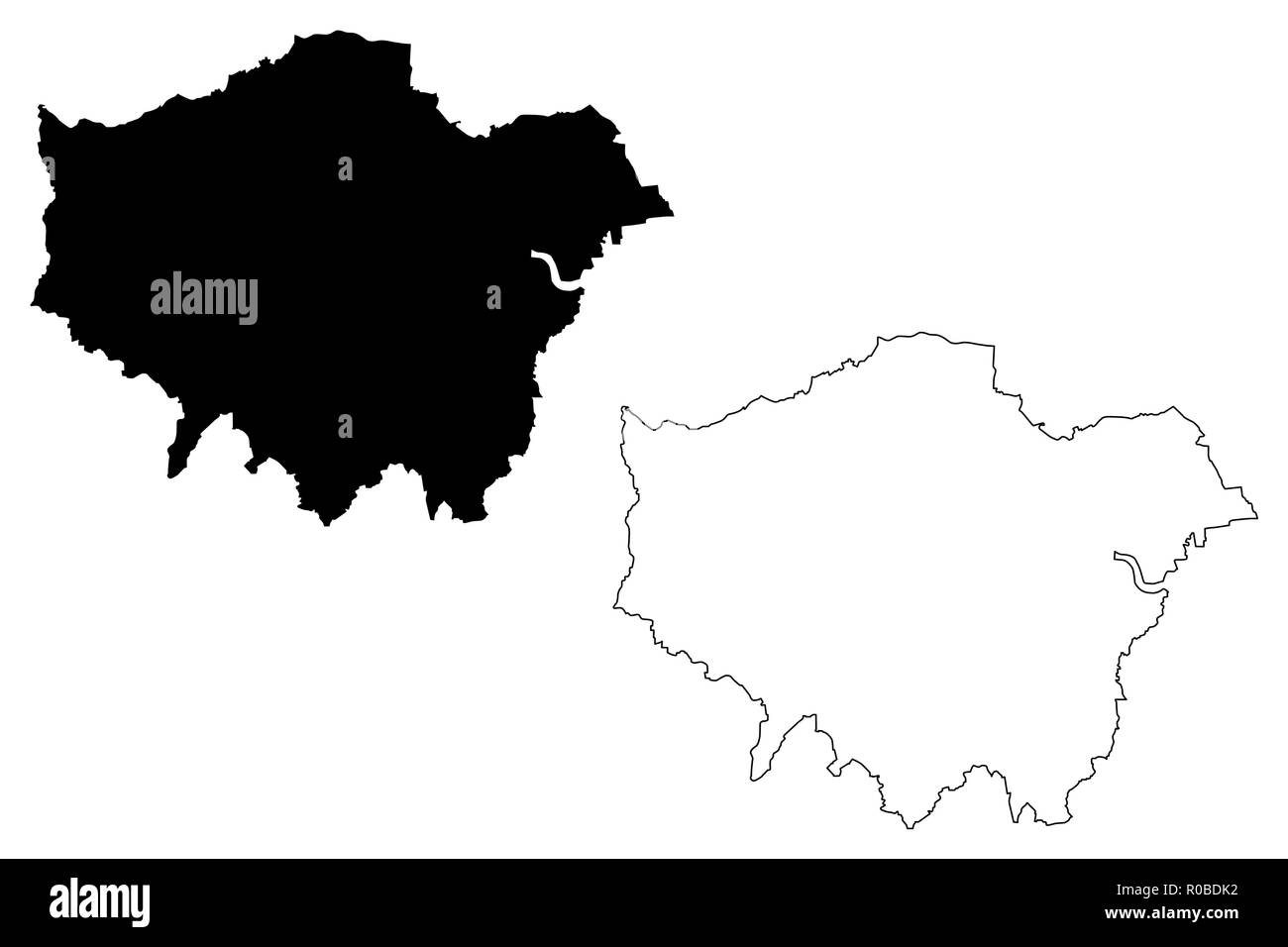 London continent map Stock-Vektorgrafiken kaufen - Alamy