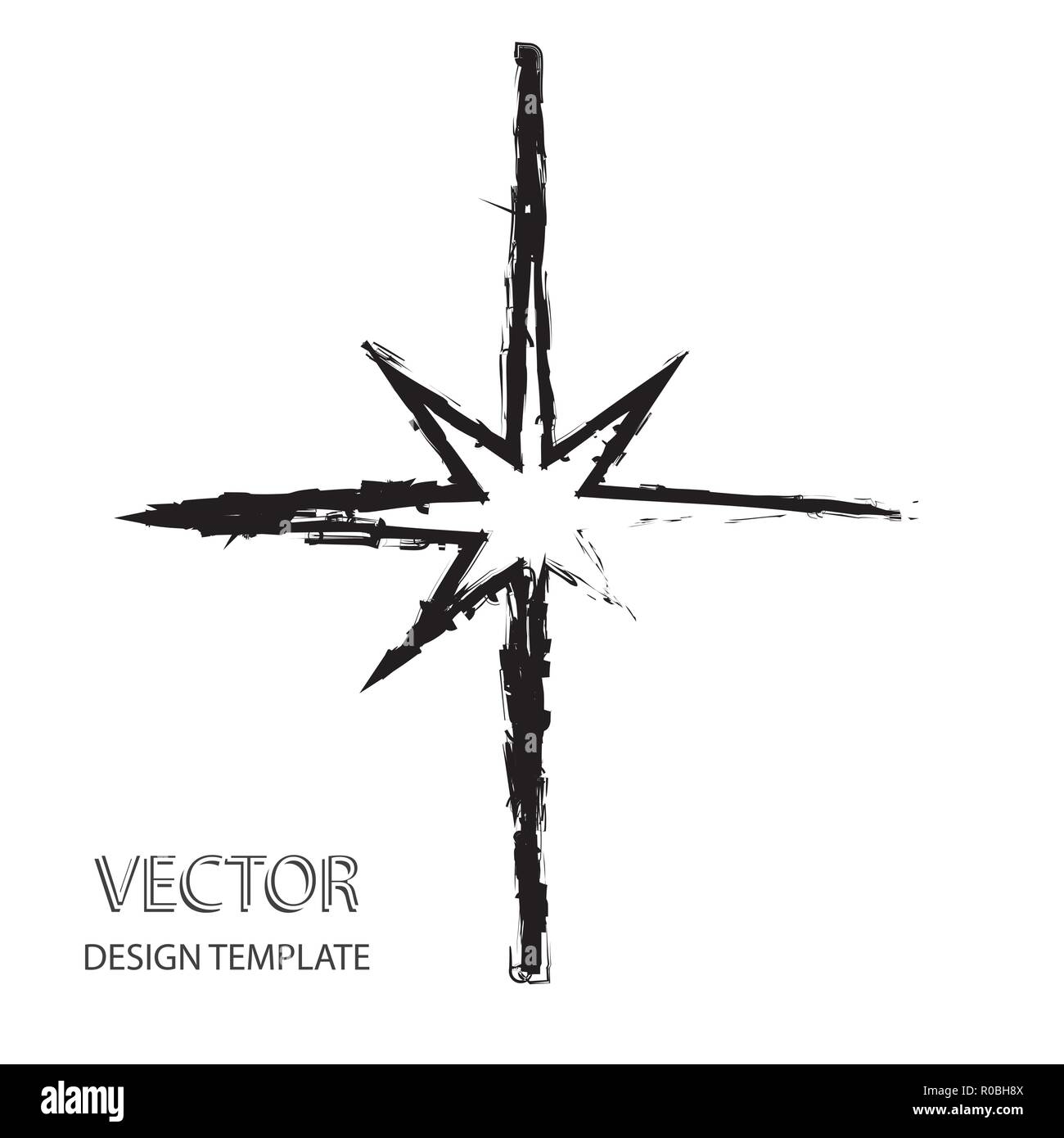 Vektor Stern. Retro Star. Star Hintergrund. Black Star. Star Sign ...