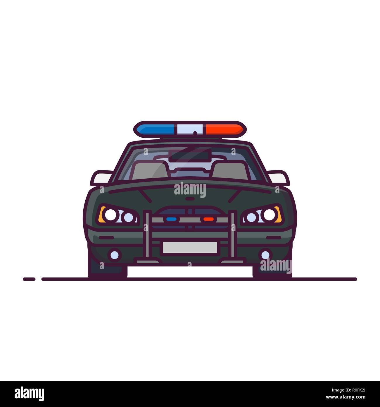 Polizeiauto front Stock-Vektorgrafiken kaufen - Alamy